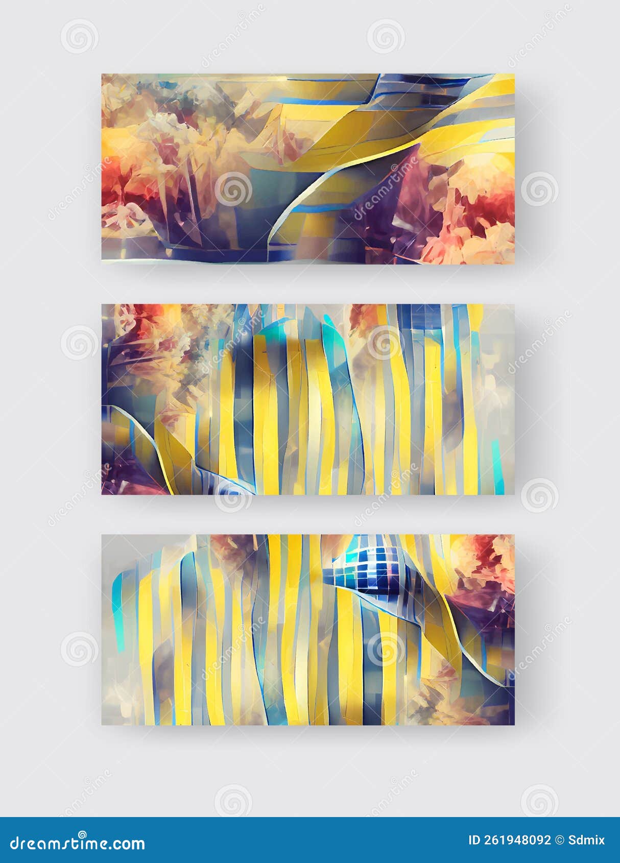 Abstract Design Layout, Template Design, Strip Backgrounds Set. Stock ...