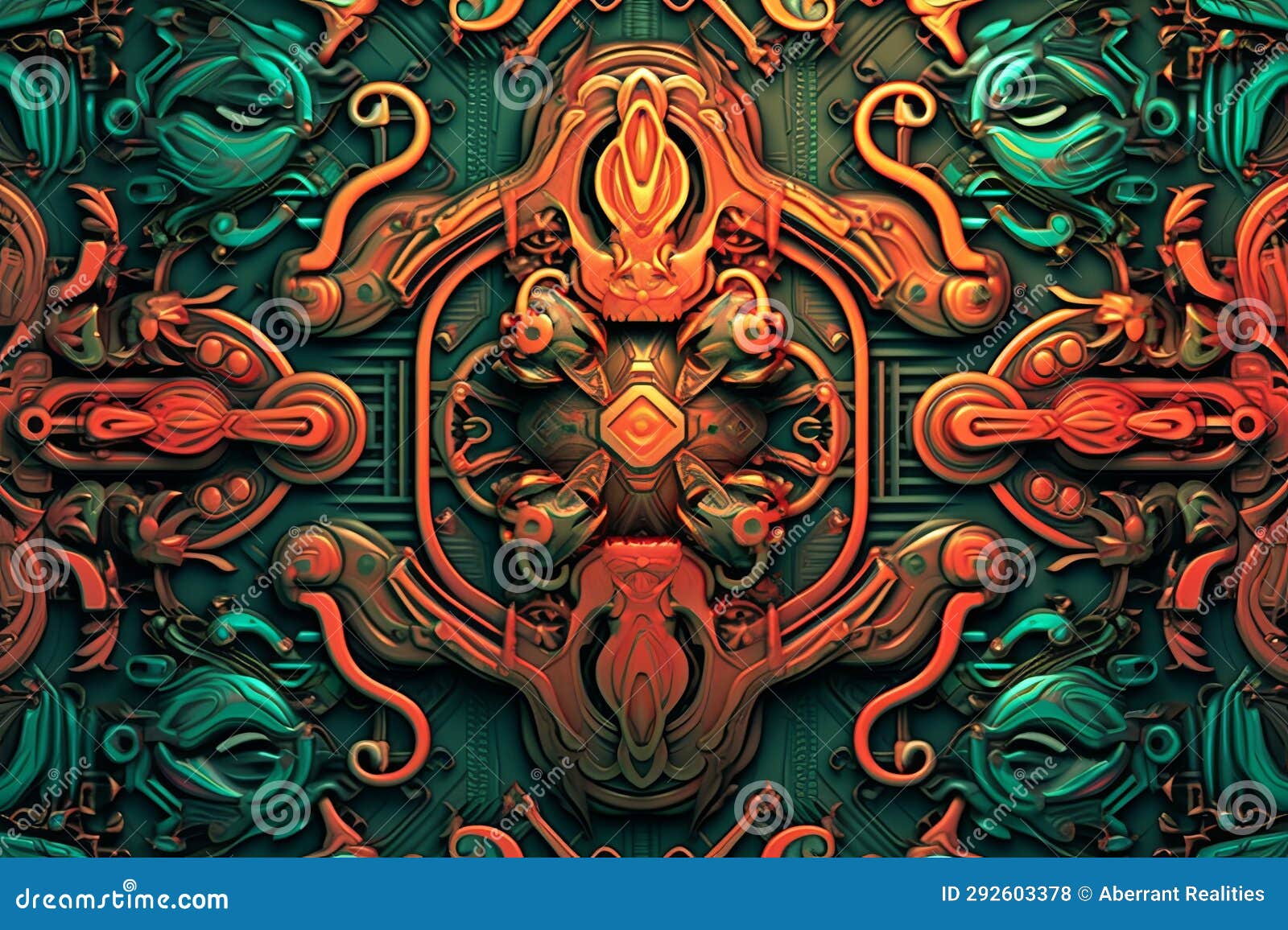 An Abstract Design with Many Different Colors and Designs Stock ...