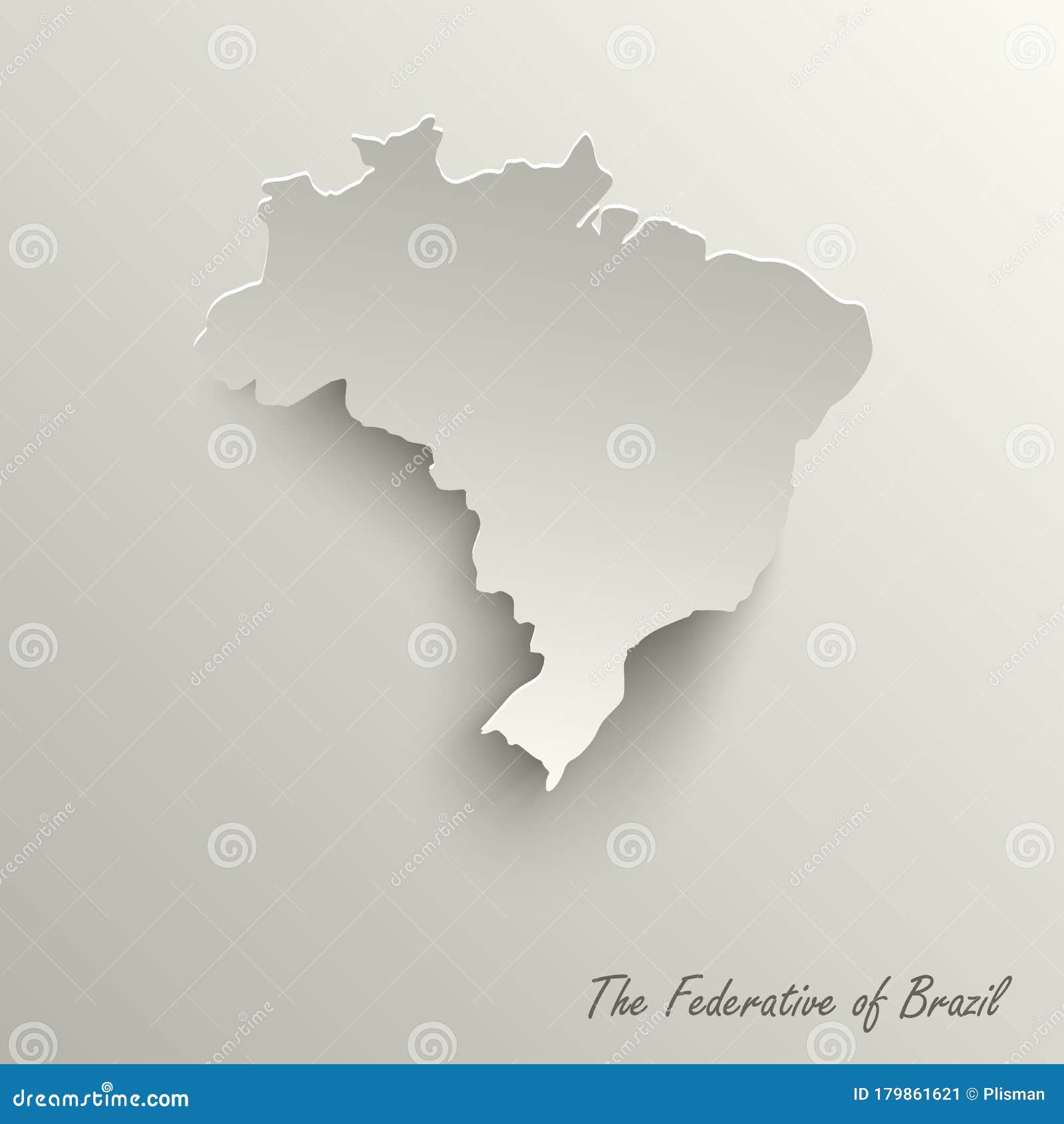 Abstract Design Map the Federative Republic of Brazil Template Stock ...