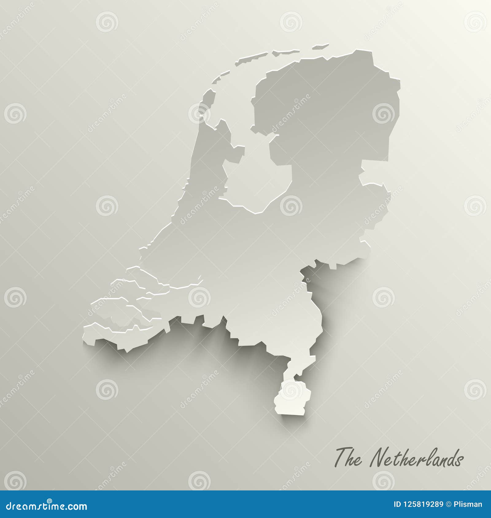 Abstract Design Map Kingdom of the Netherlands Template Stock Vector ...