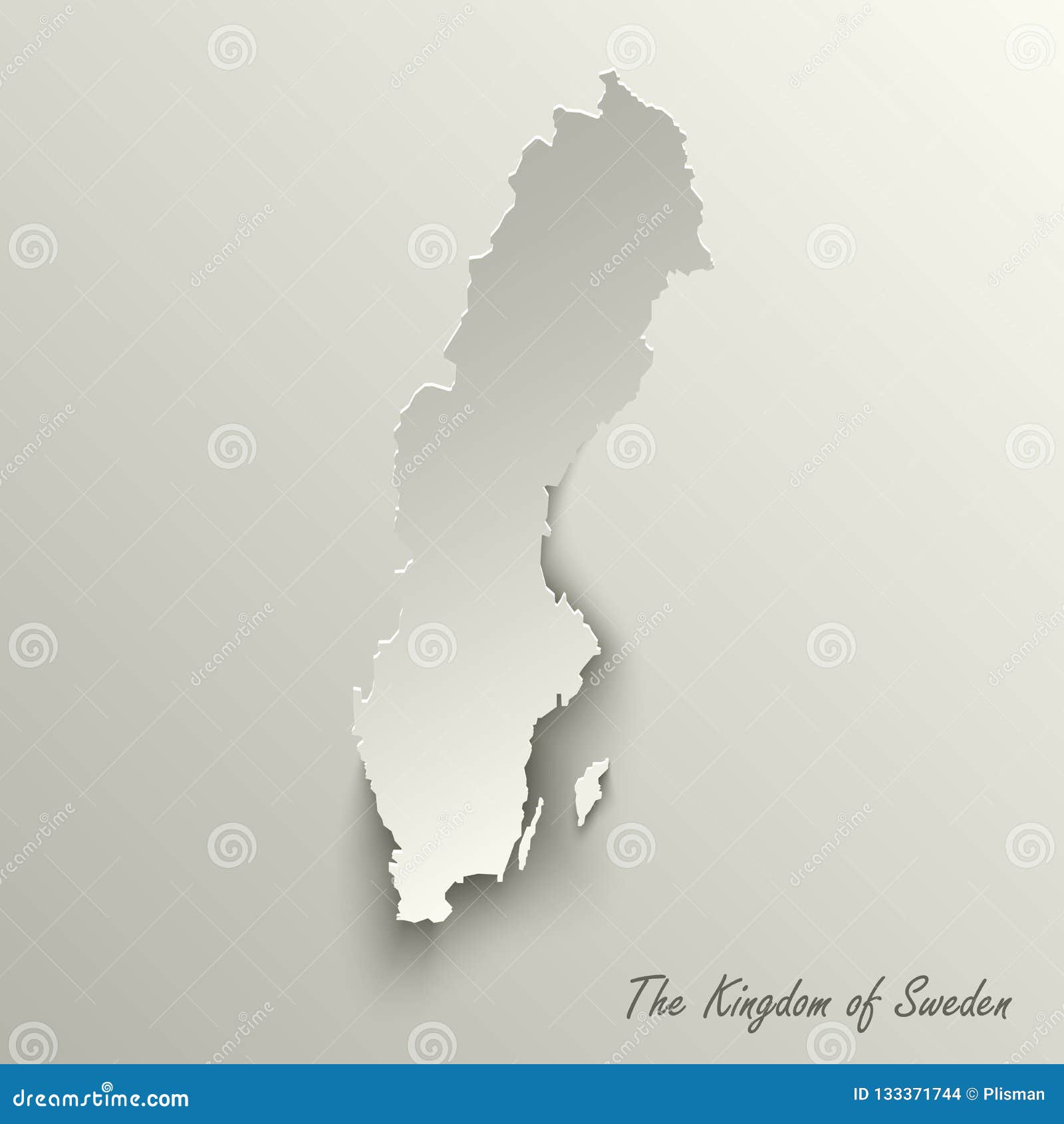 Abstract Design Map the Kingdom of Sweden Template Stock Vector ...