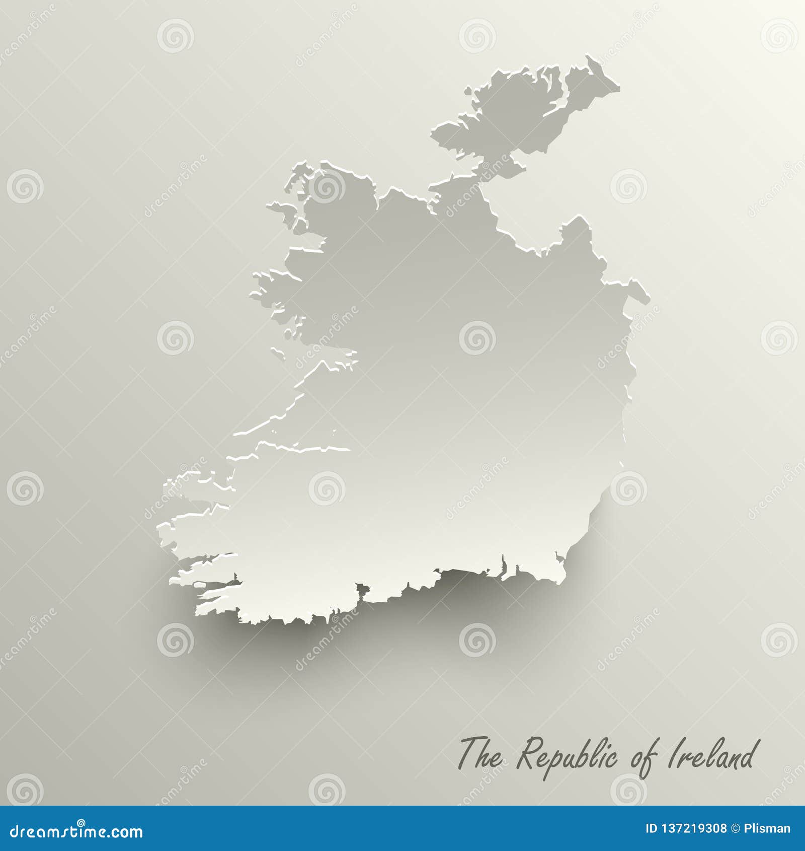 Abstract Design Map the Republic of Ireland Template Stock Vector ...