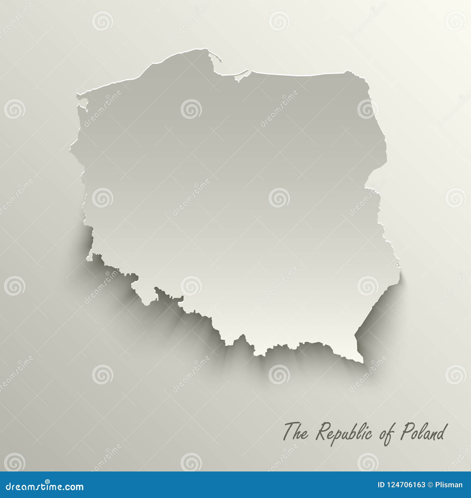 Abstract Design Map the Republic of Poland Template Stock Vector ...
