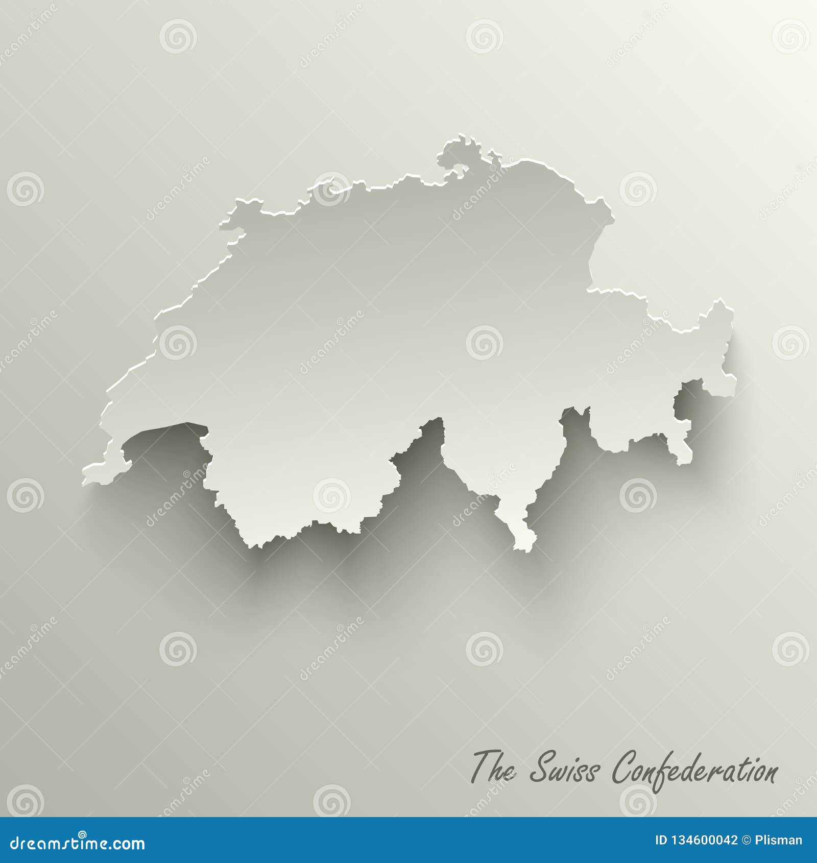 Abstract Design Map the Swiss Confederation Template Stock Vector ...