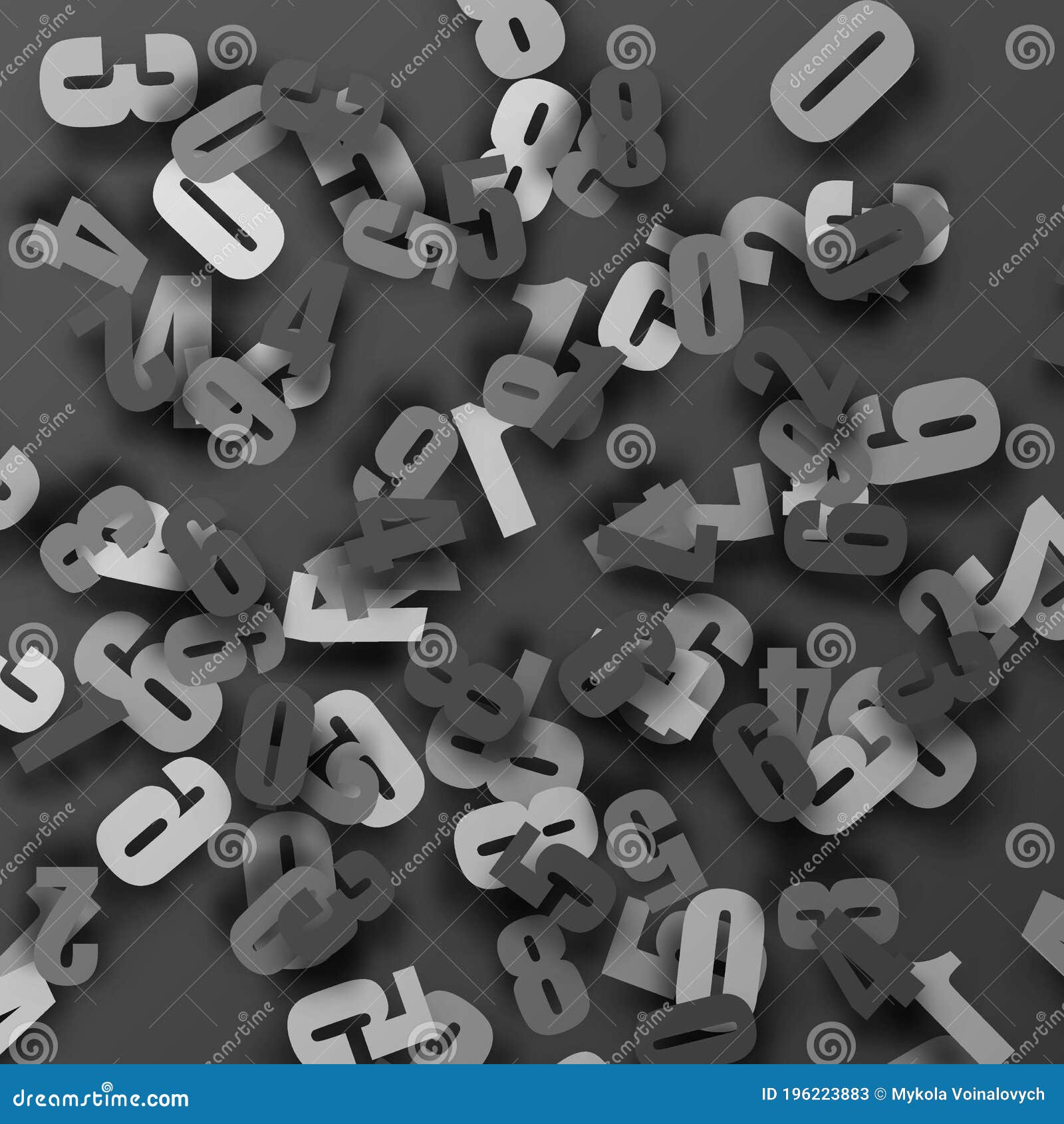 Abstract Design Modern Numbers Background. Vector Illustration Eps10 ...