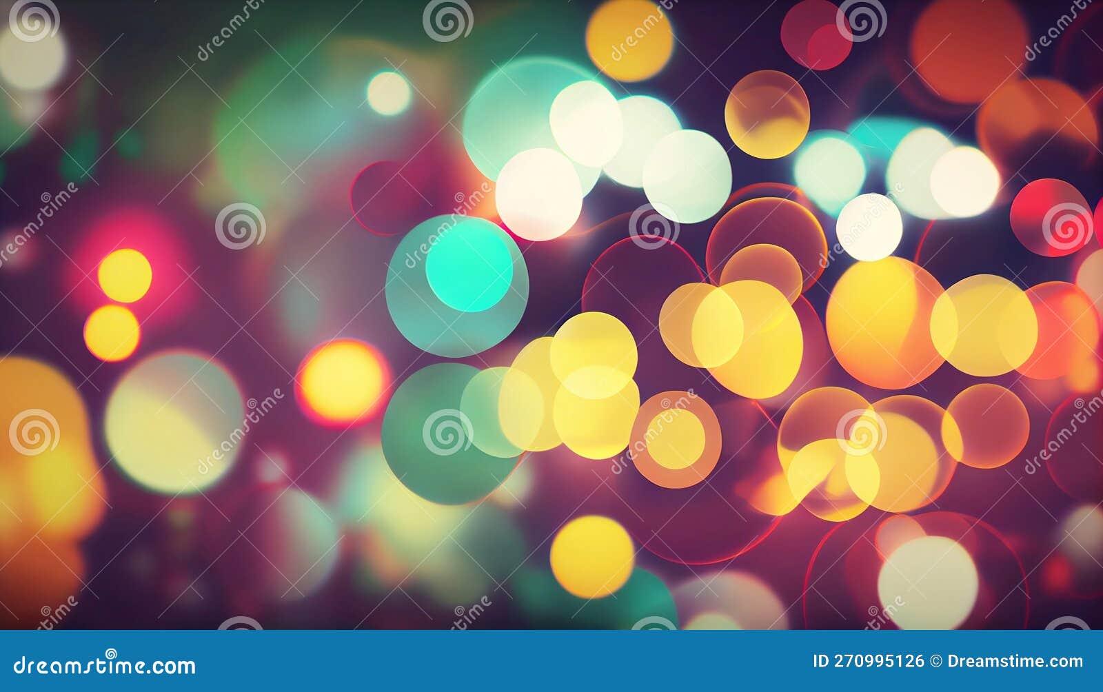An Abstract Design with Multi-colored Bokeh Lights in Different Shapes ...