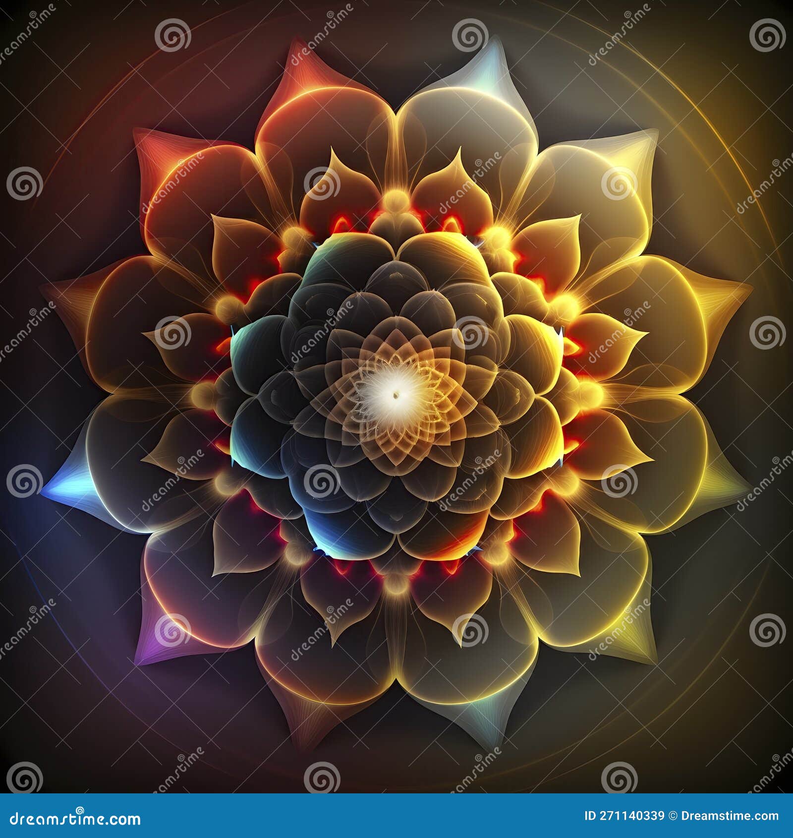 Abstract Design of Multicolored Chakra Powerful Energy Stock ...