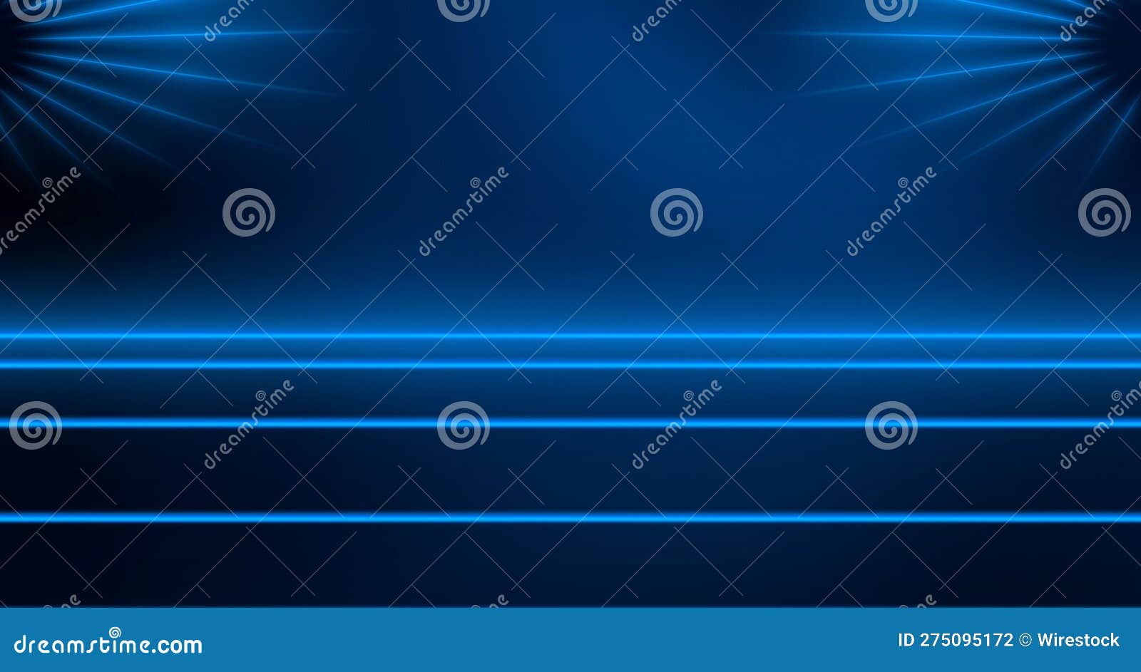 Abstract Design with Neon Light in Blue Theme Background Concept Stock ...