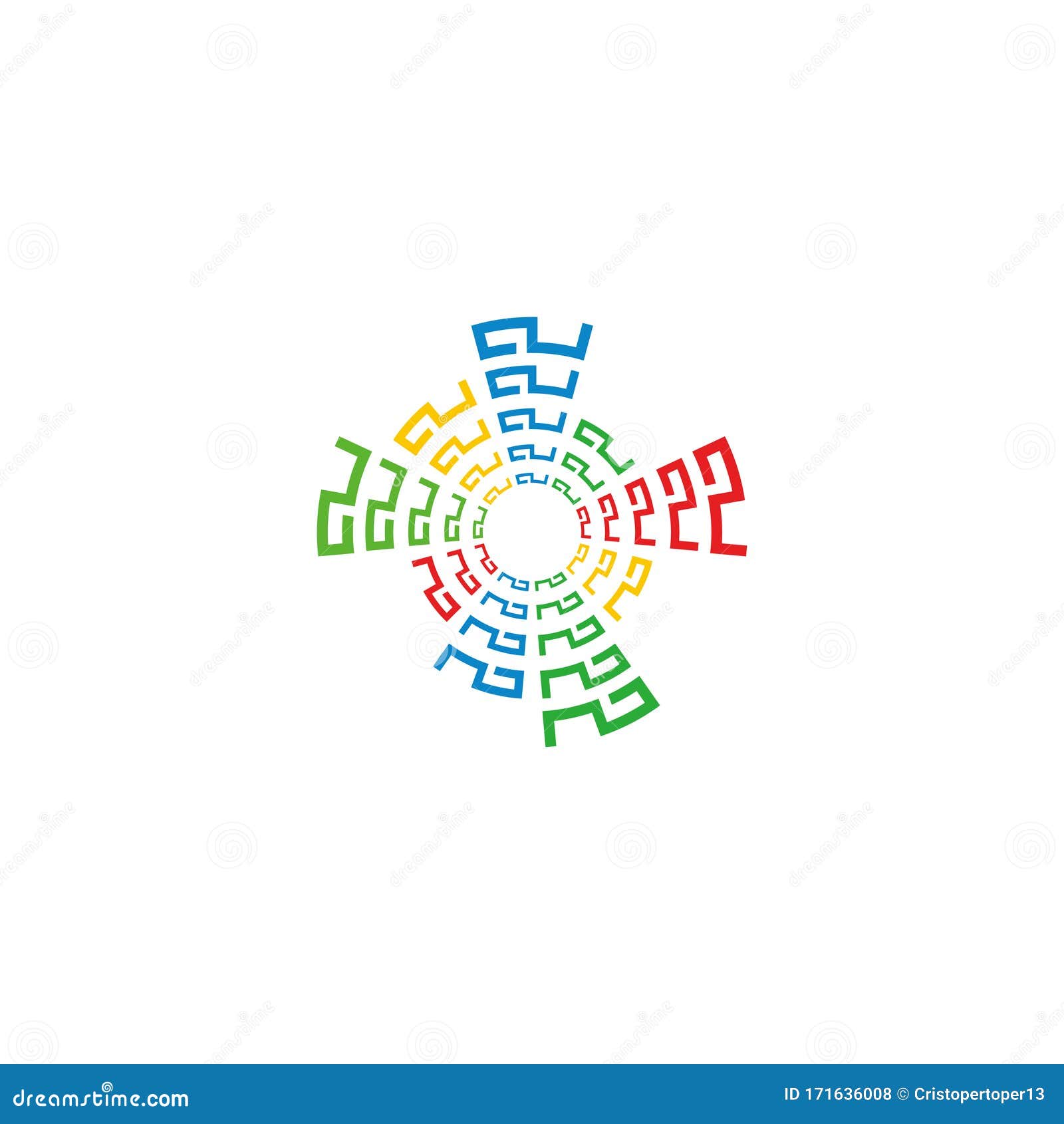 Abstract Design Number 2 with a Splash Circle Design Vector Stock ...