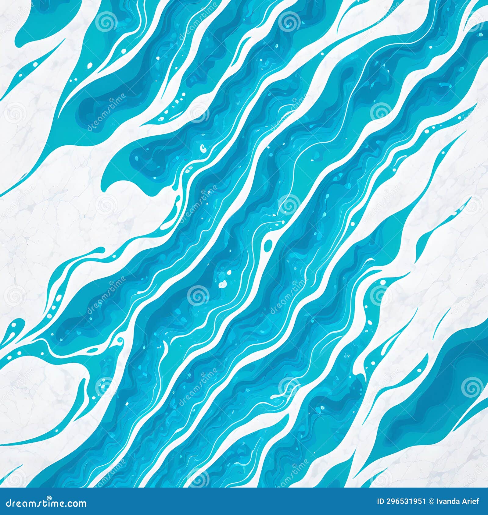 Abstract Design Ocean Water Blue White Stock Illustration ...