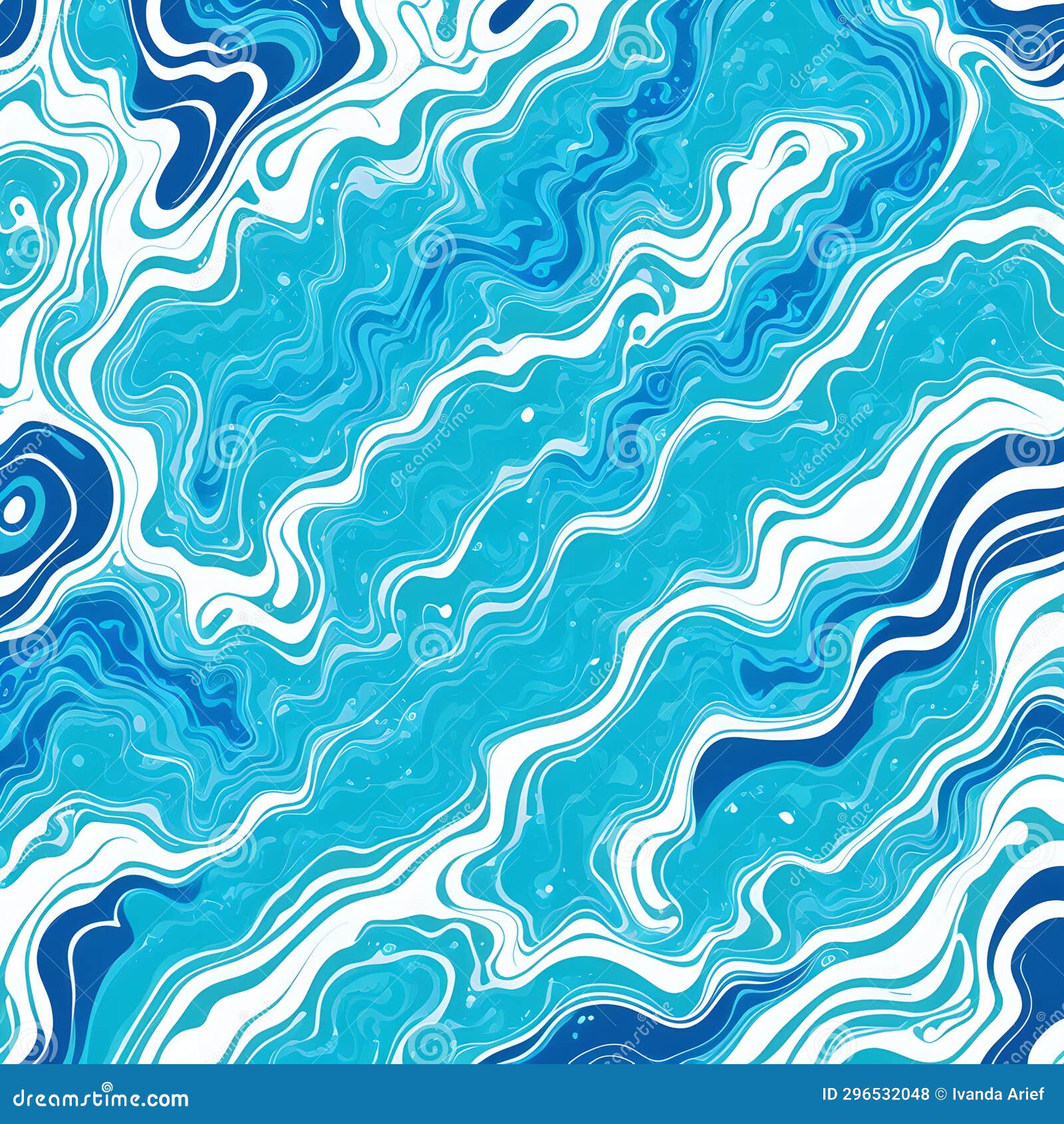 Abstract Design Ocean Water Blue White Stock Illustration ...
