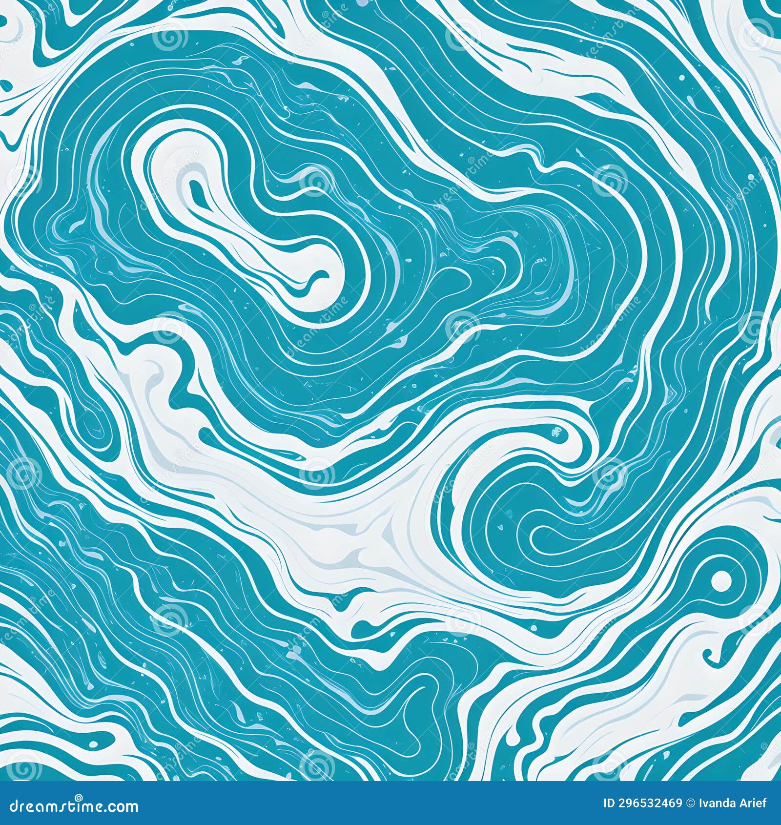 Abstract Design Ocean Water Blue White Stock Illustration ...