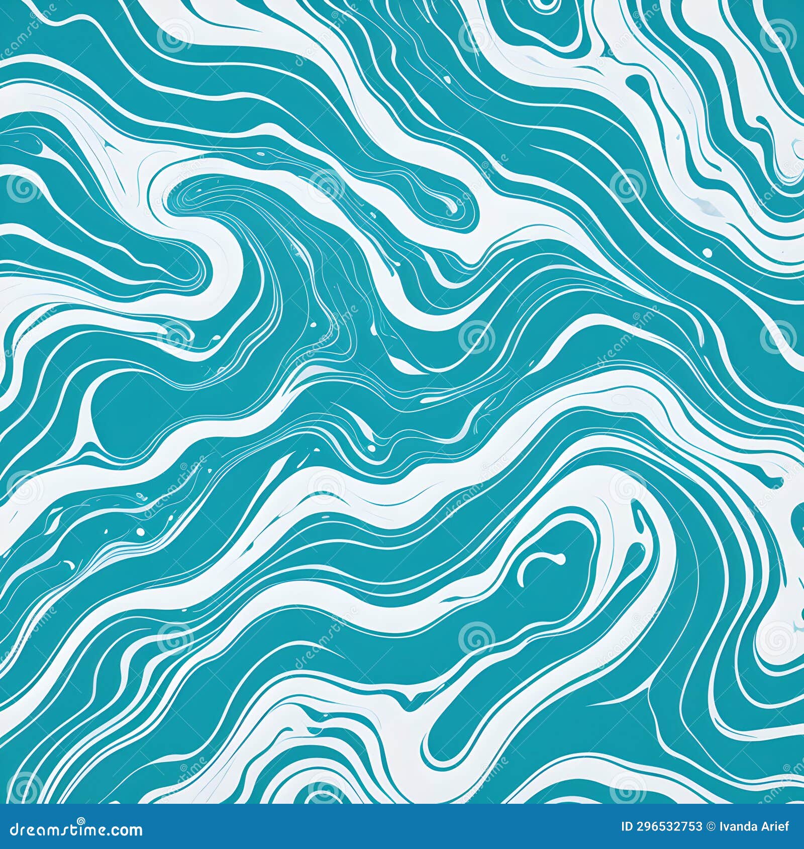 Abstract Design Ocean Water Blue White Stock Illustration ...