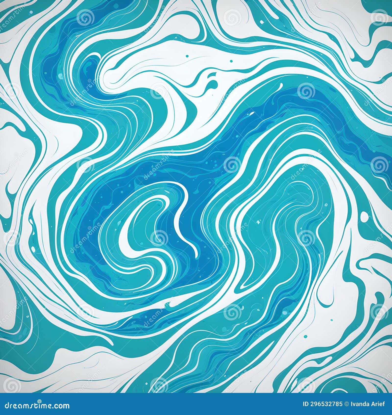 Abstract Design Ocean Water Blue White Stock Illustration ...