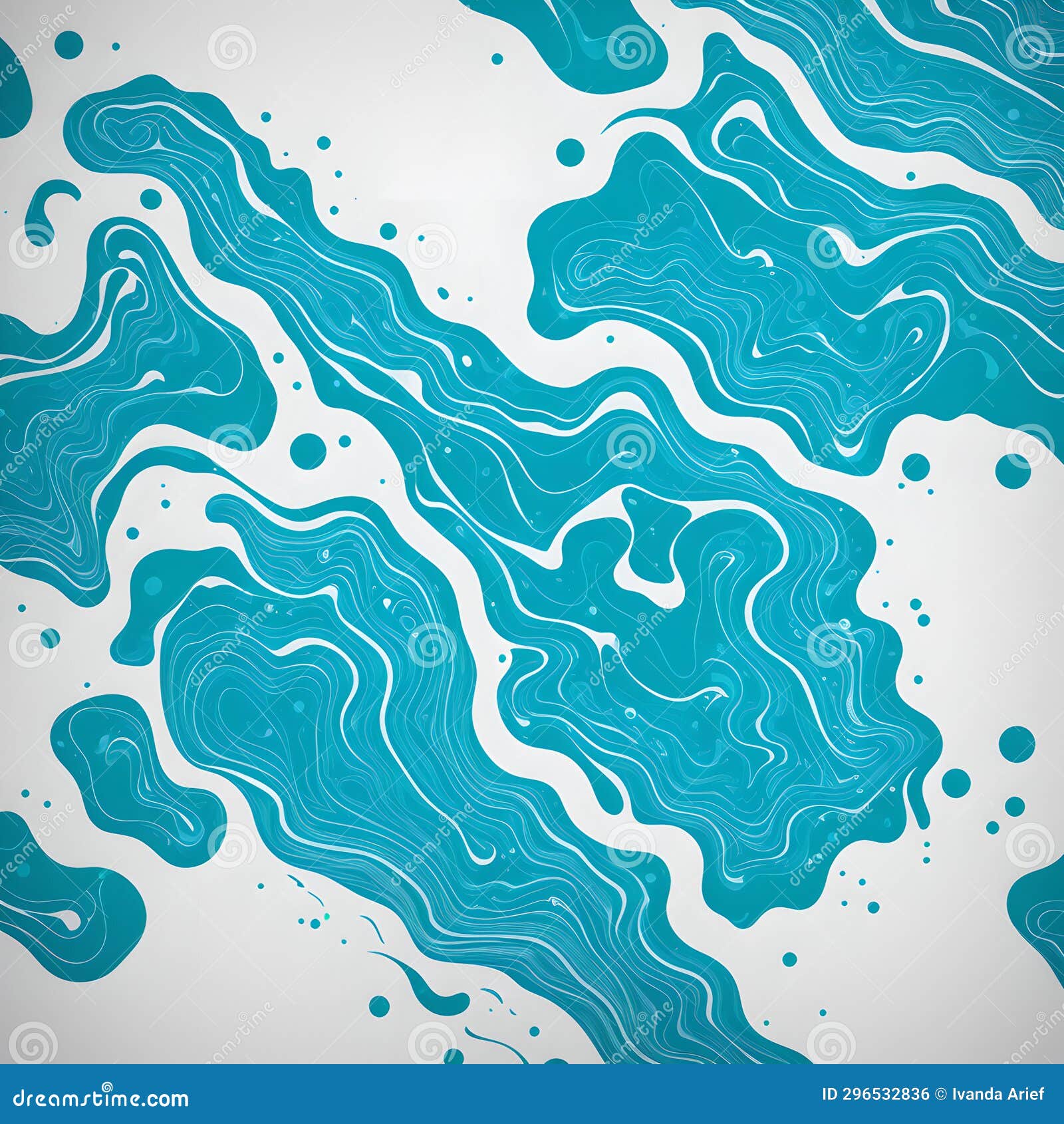 Abstract Design Ocean Water Blue White Stock Illustration ...