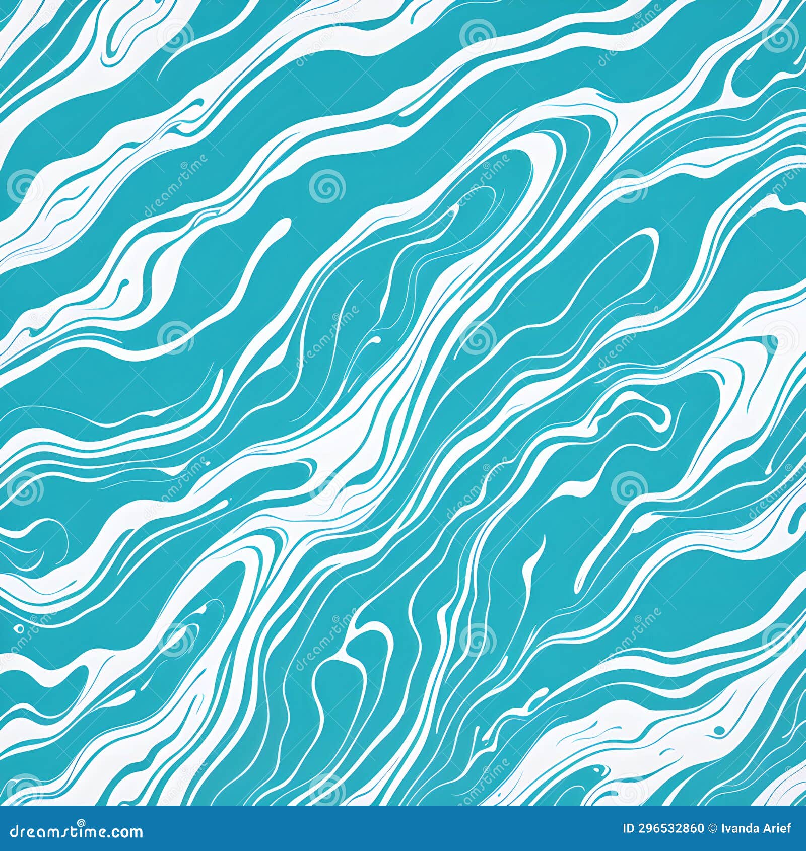 Abstract Design Ocean Water Blue White Stock Illustration ...