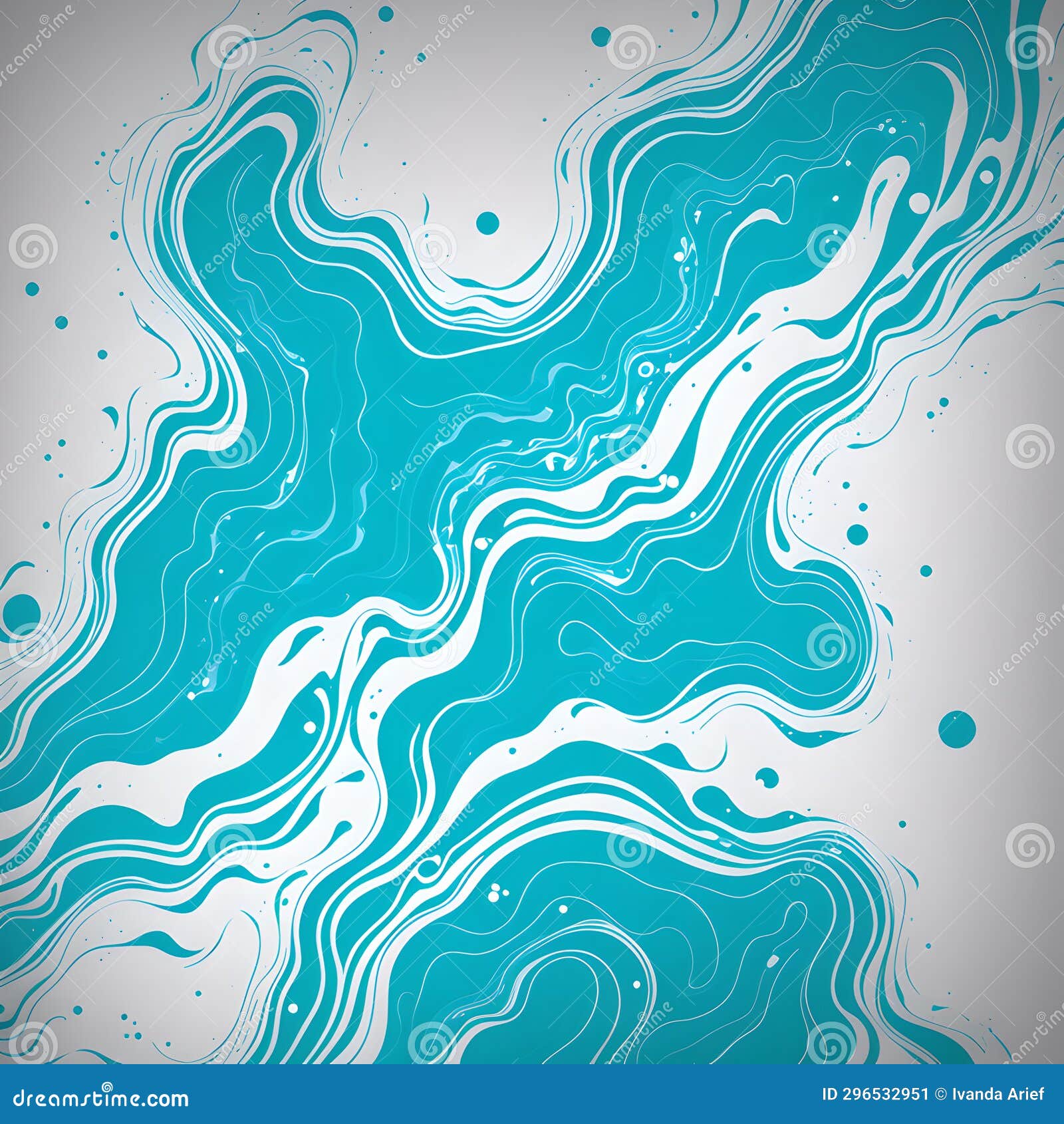Abstract Design Ocean Water Blue White Stock Illustration ...