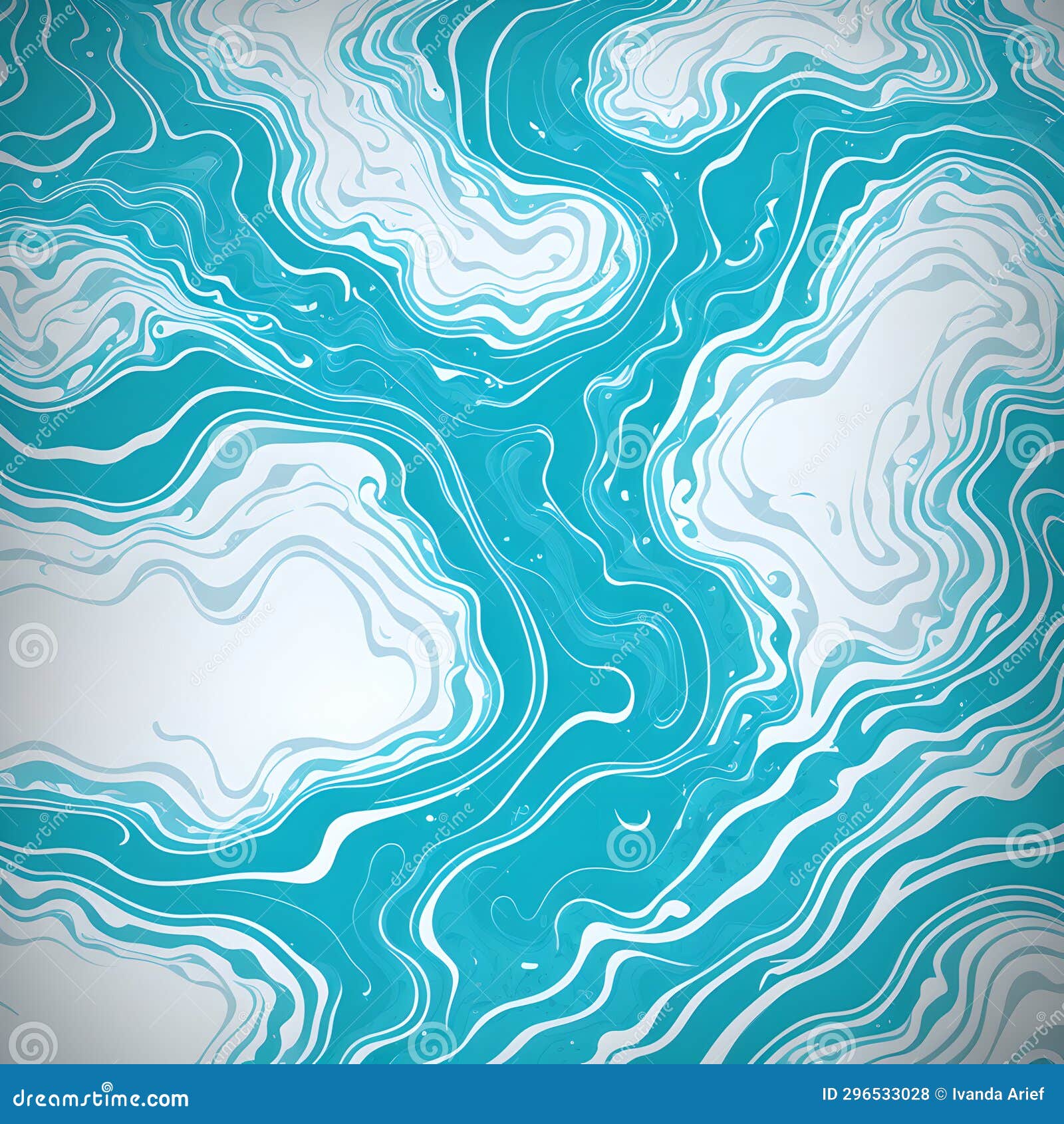 Abstract Design Ocean Water Blue White Stock Illustration ...