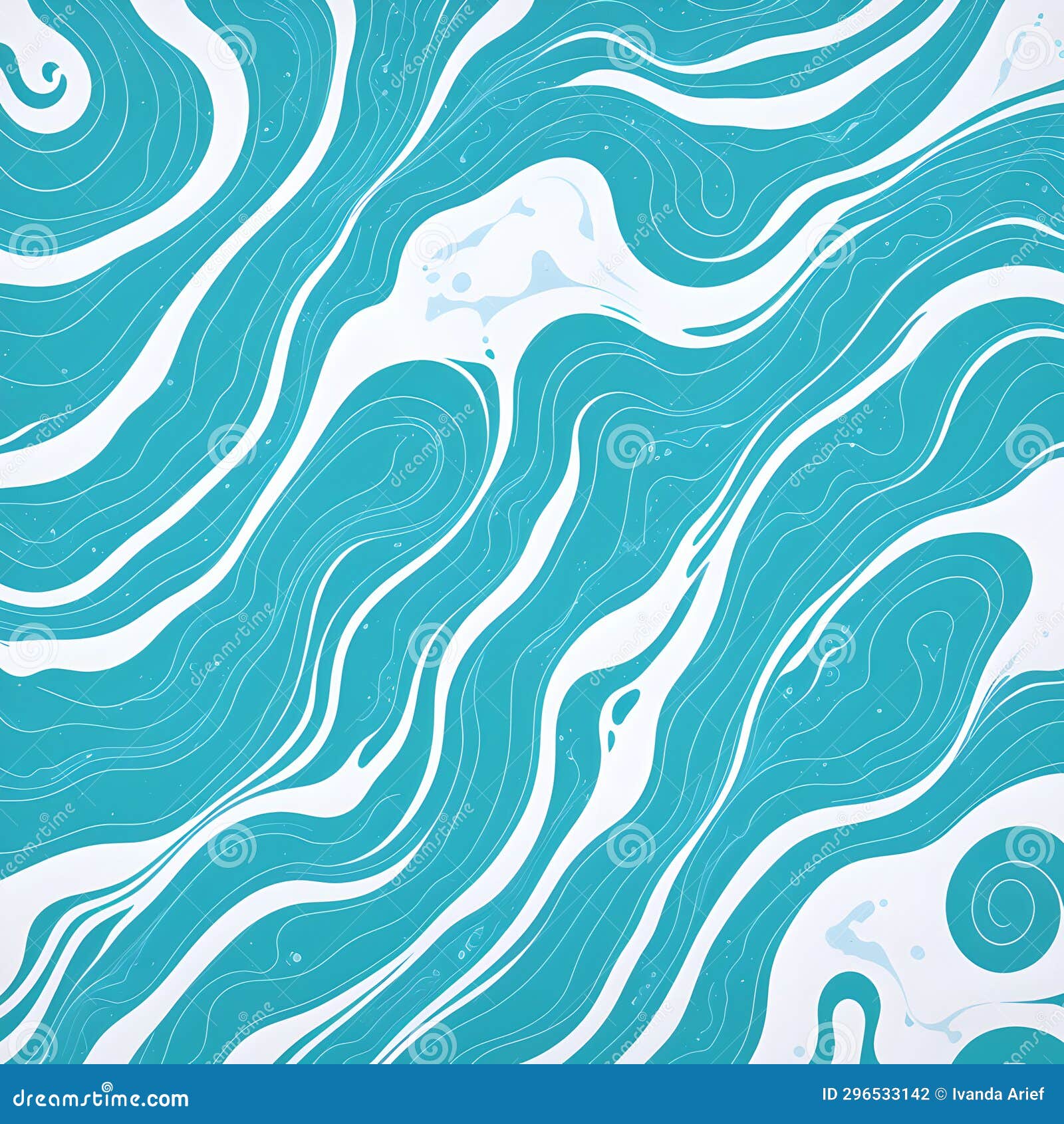 Abstract Design Ocean Water Blue White Stock Illustration ...