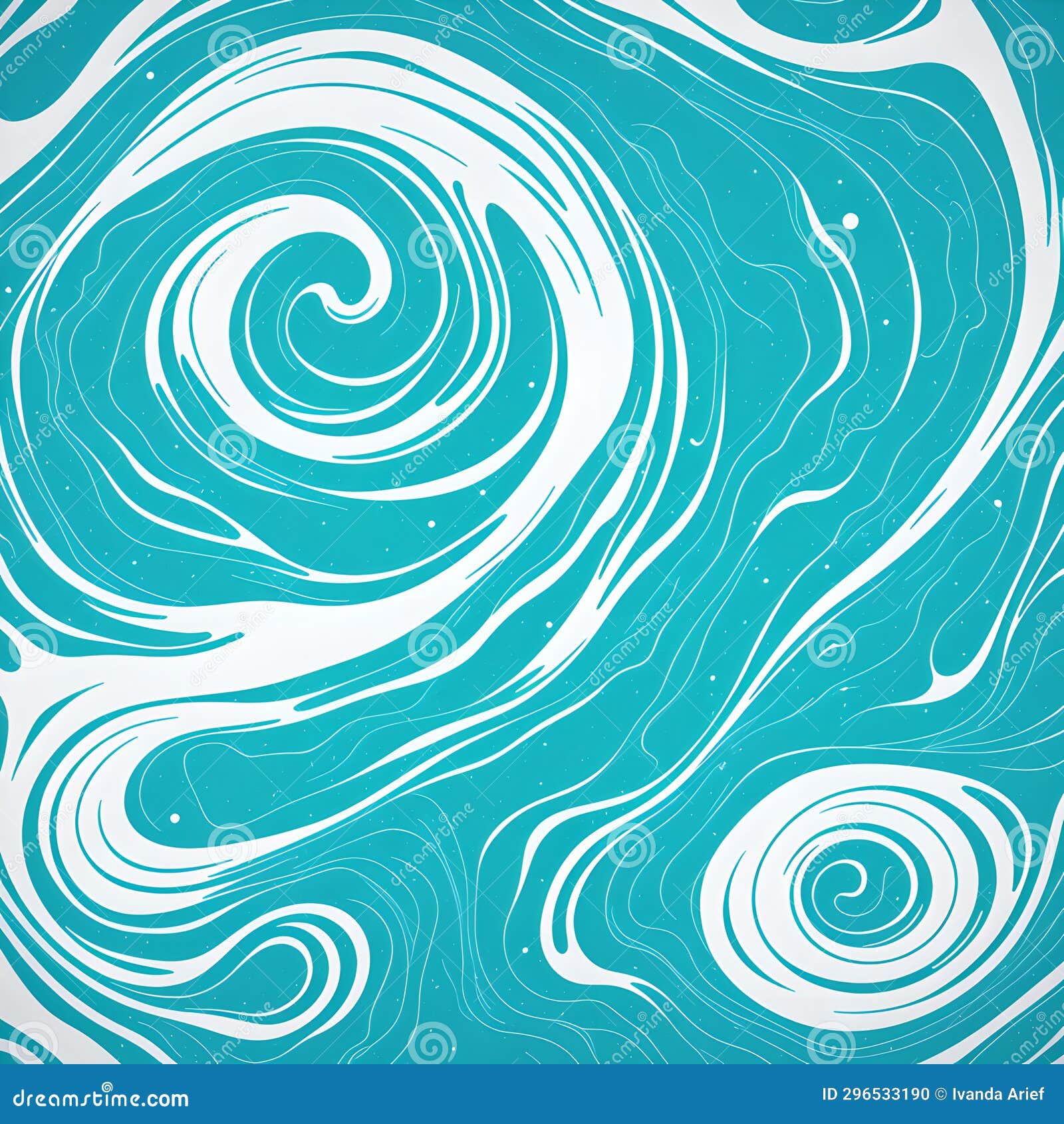 Abstract Design Ocean Water Blue White Stock Illustration ...