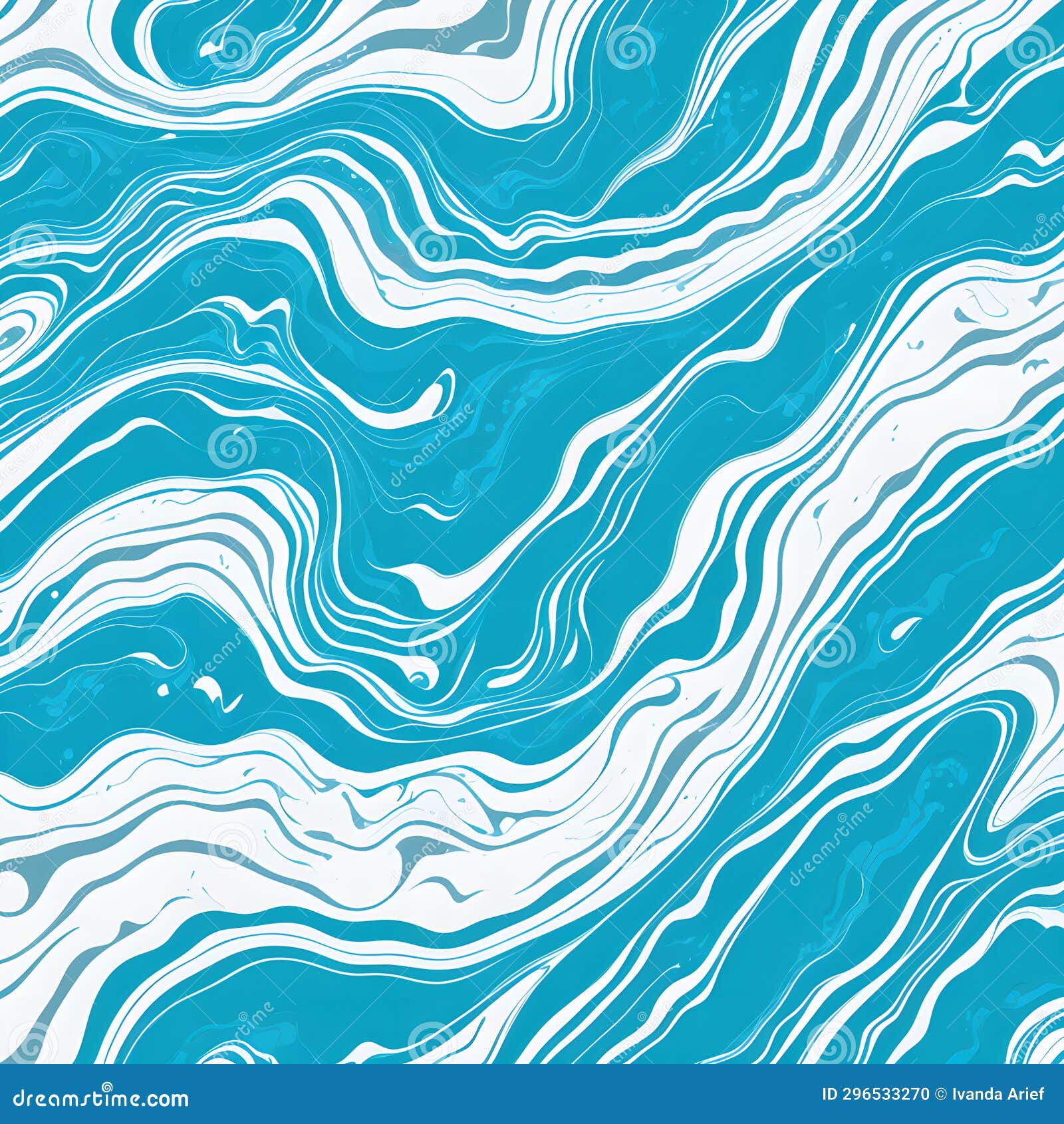 Abstract Design Ocean Water Blue White Stock Illustration ...