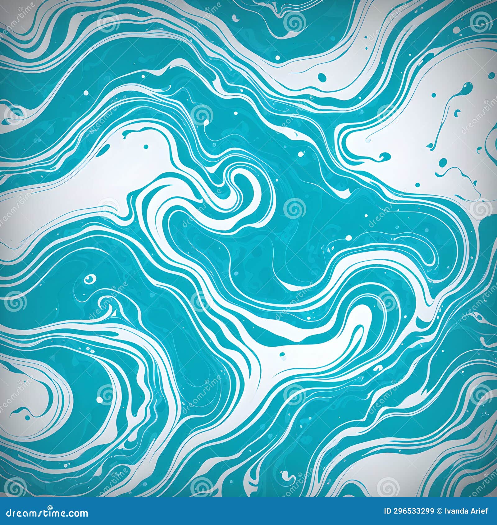 Abstract Design Ocean Water Blue White Stock Illustration ...