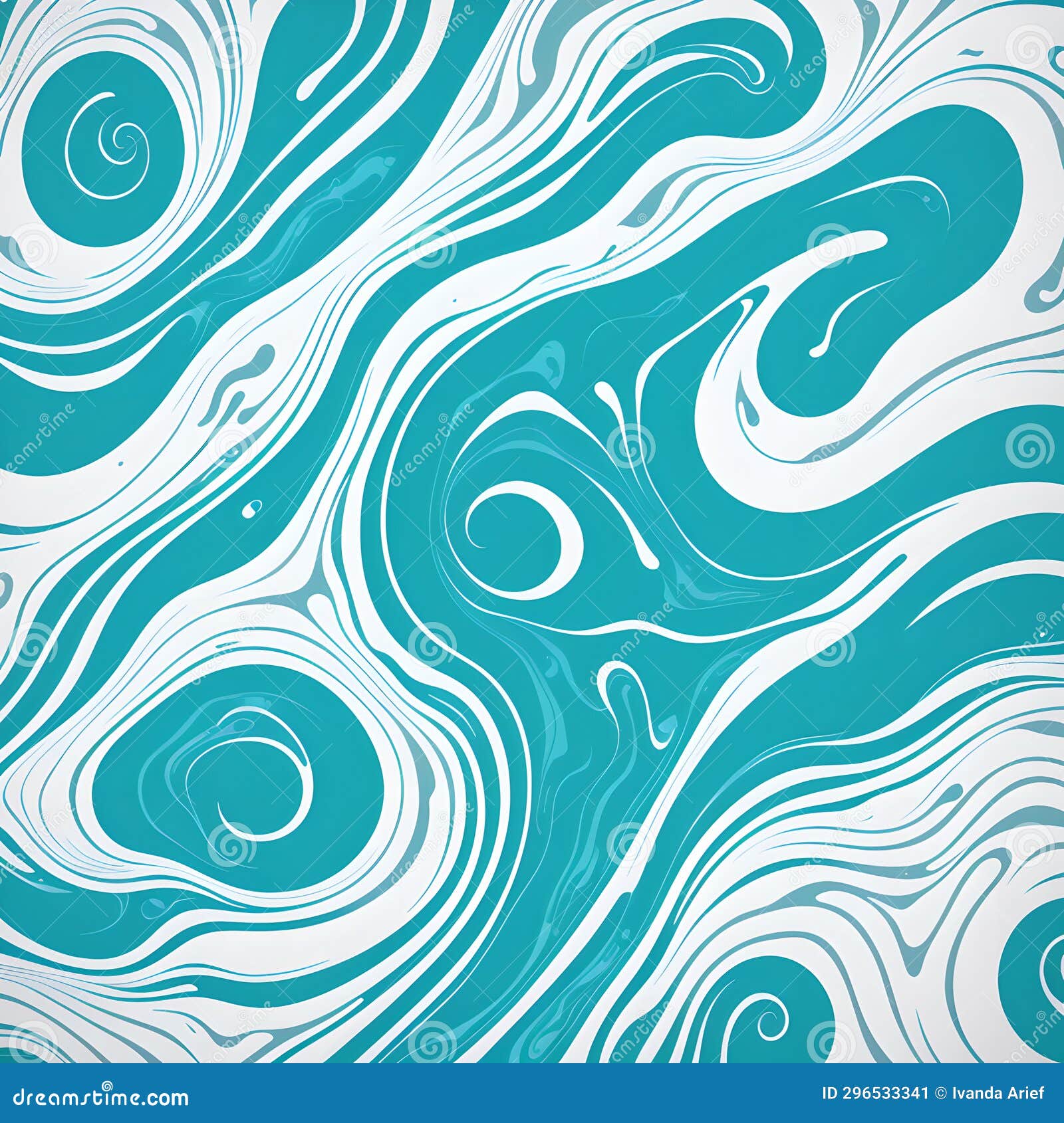 Abstract Design Ocean Water Blue White Stock Illustration ...