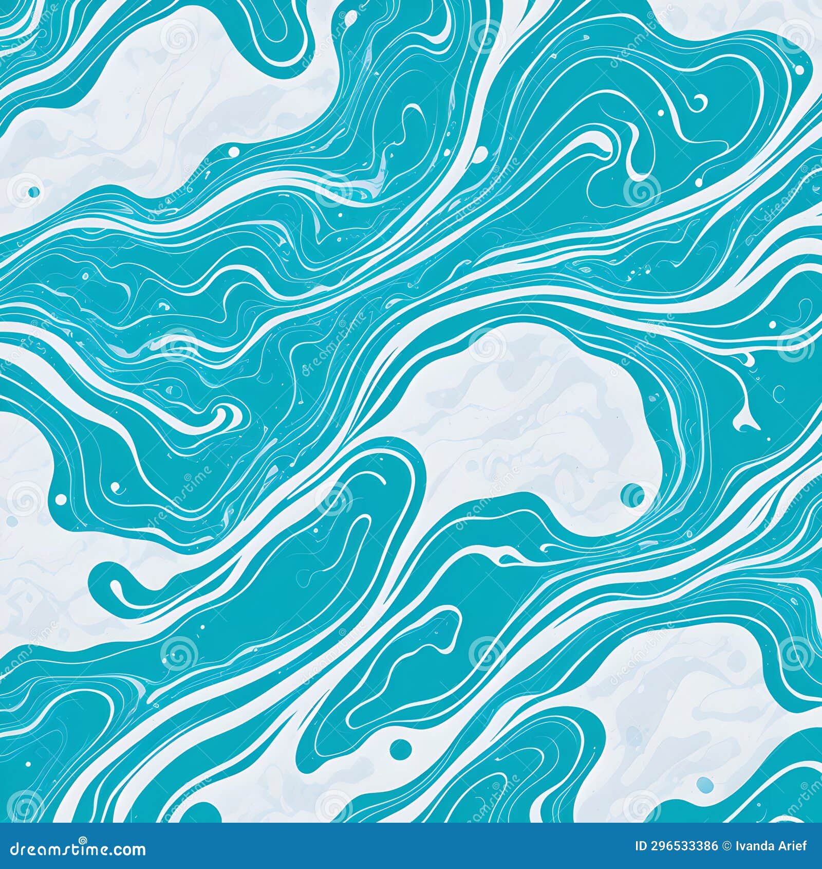 Abstract Design Ocean Water Blue White Stock Illustration ...