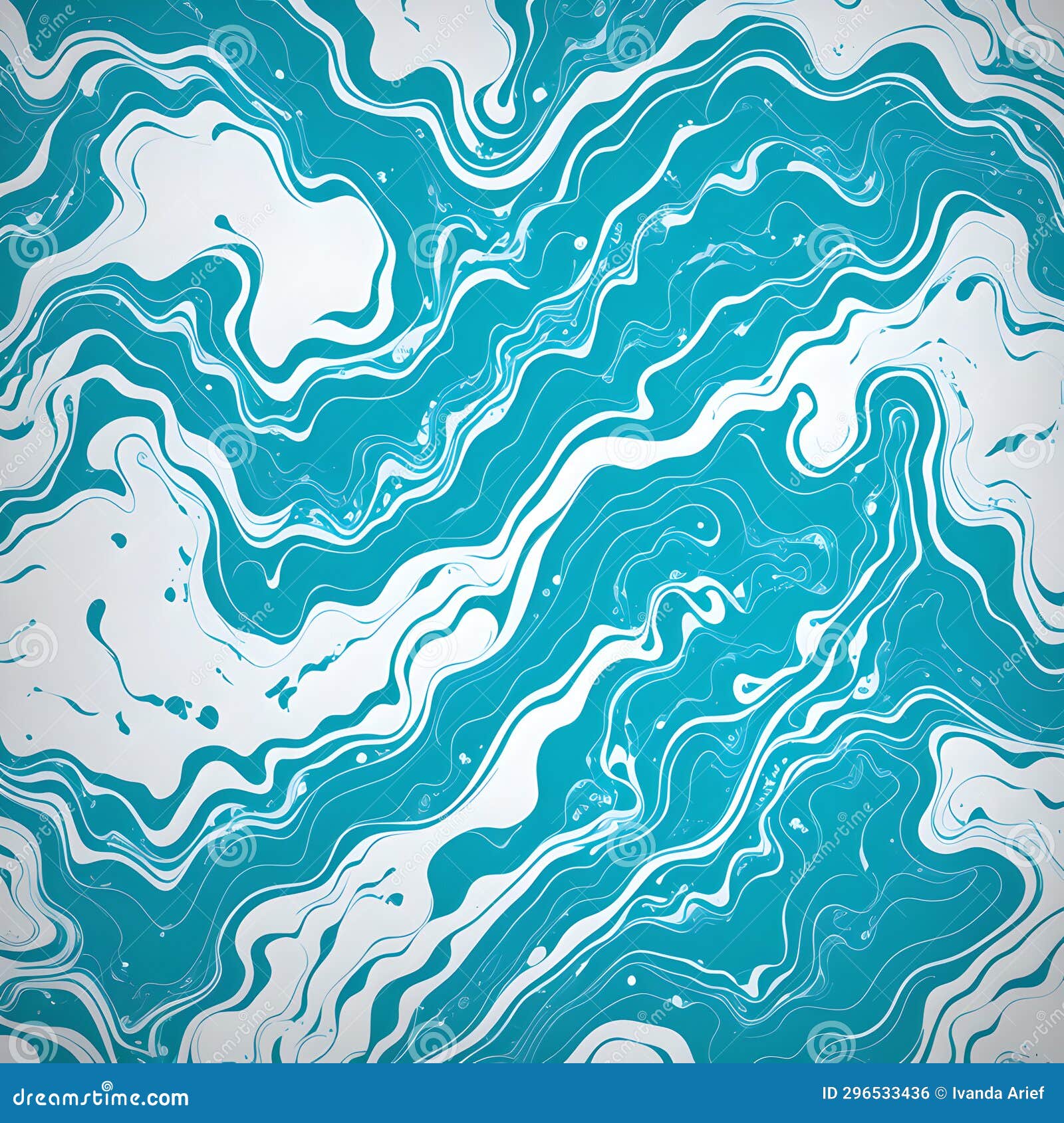 Abstract Design Ocean Water Blue White Stock Illustration ...