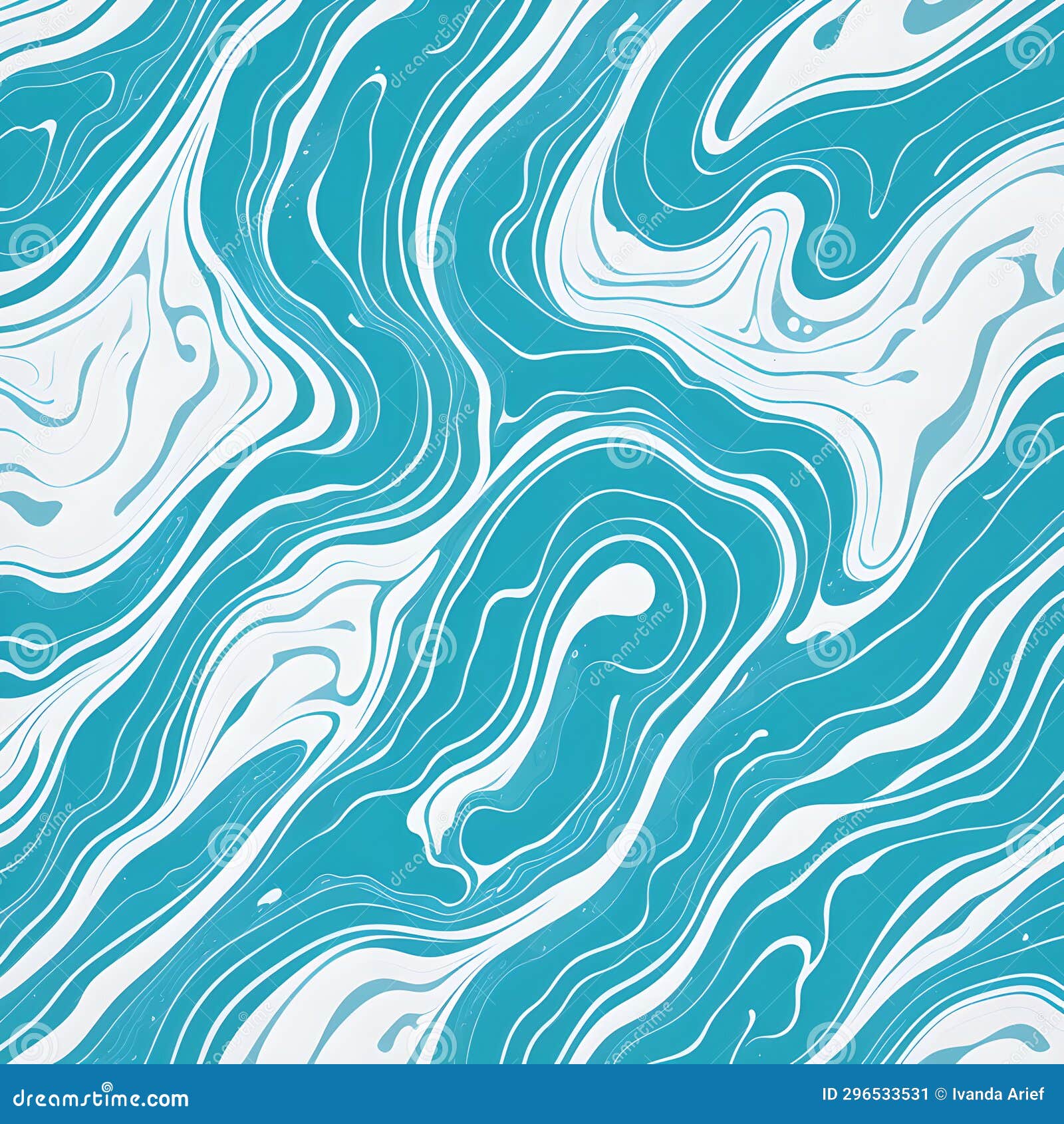 Abstract Design Ocean Water Blue White Stock Illustration ...