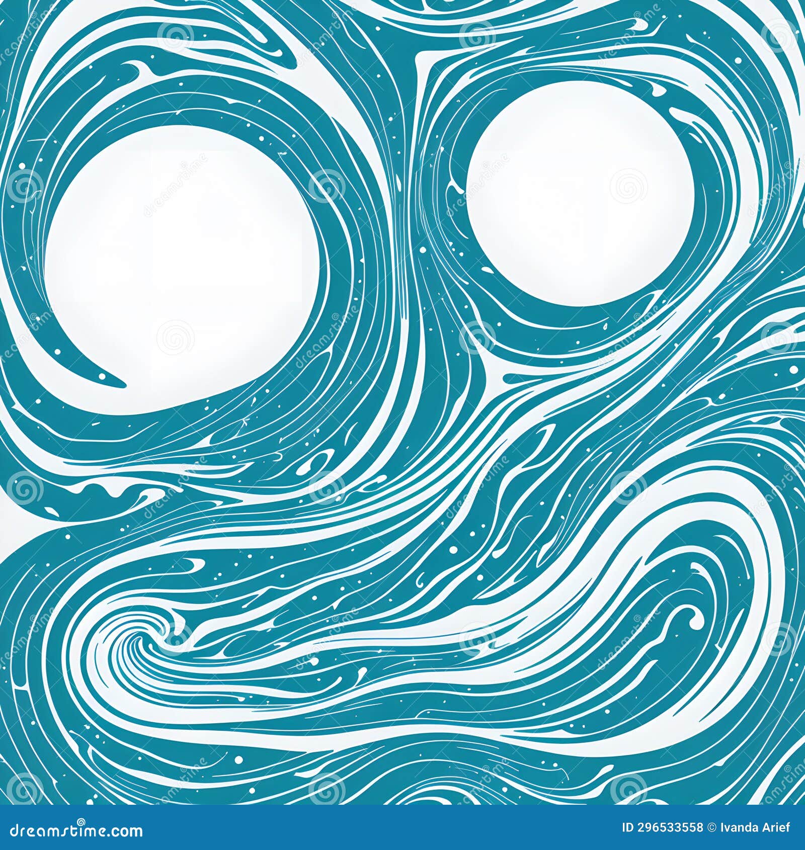 Abstract Design Ocean Water Blue White Stock Illustration ...