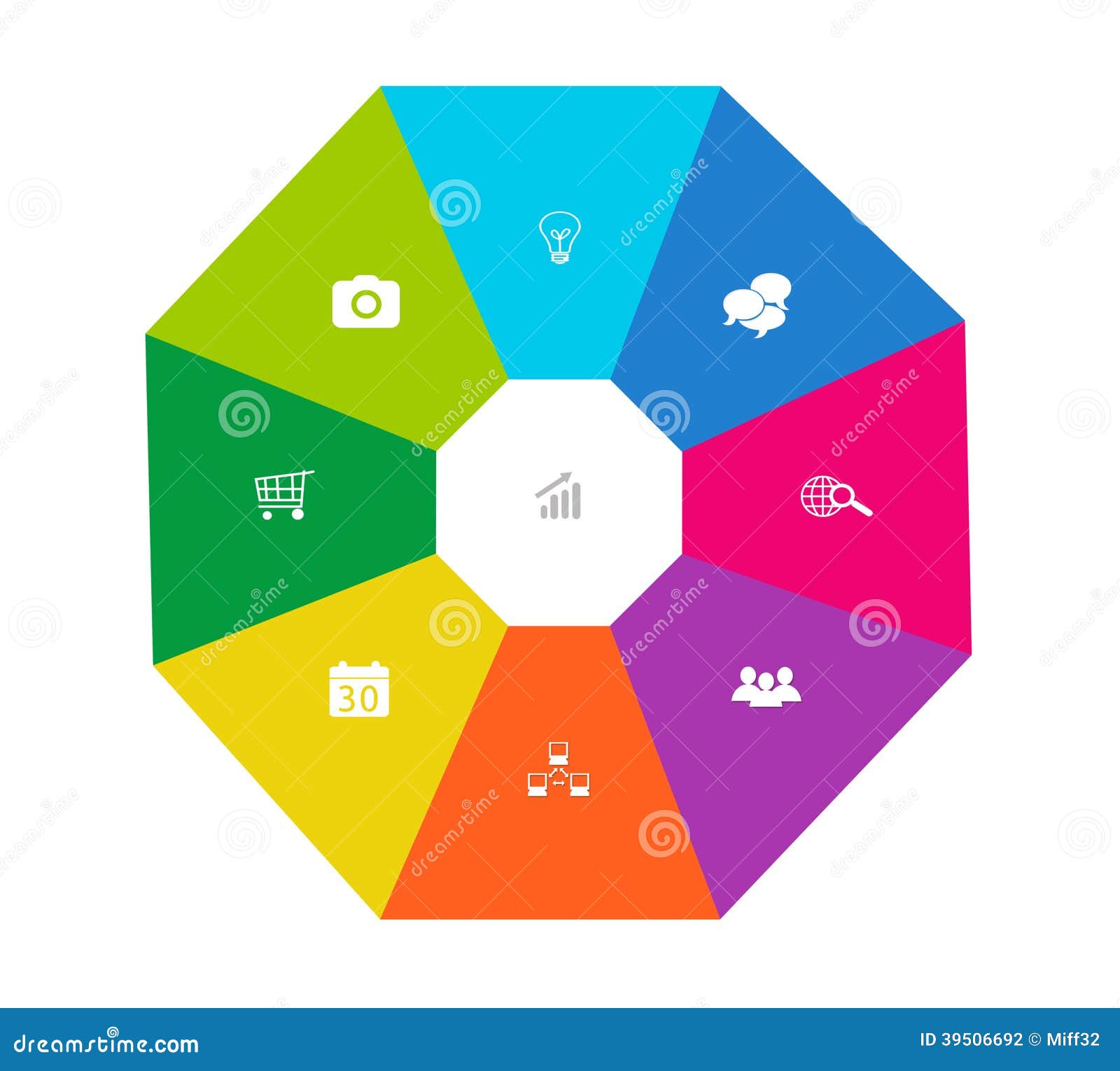 Abstract Design with Octagon Stock Illustration - Illustration of ...