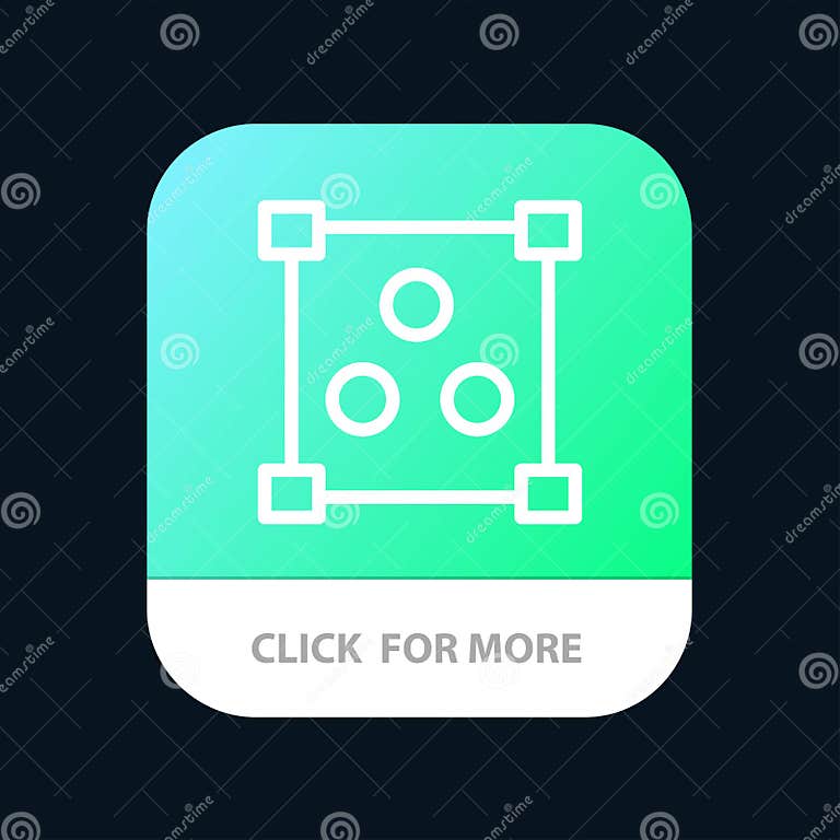 Abstract, Design, Online Mobile App Button. Android and IOS Line ...