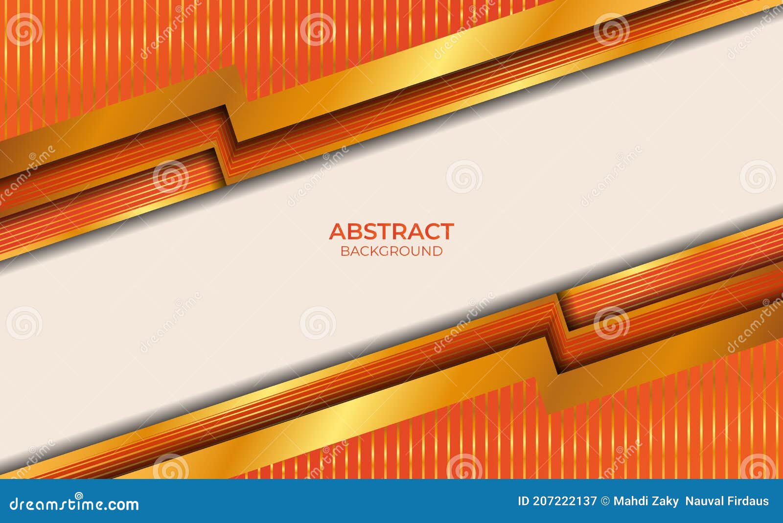 Abstract Design Orange and Gold Background Stock Vector - Illustration ...