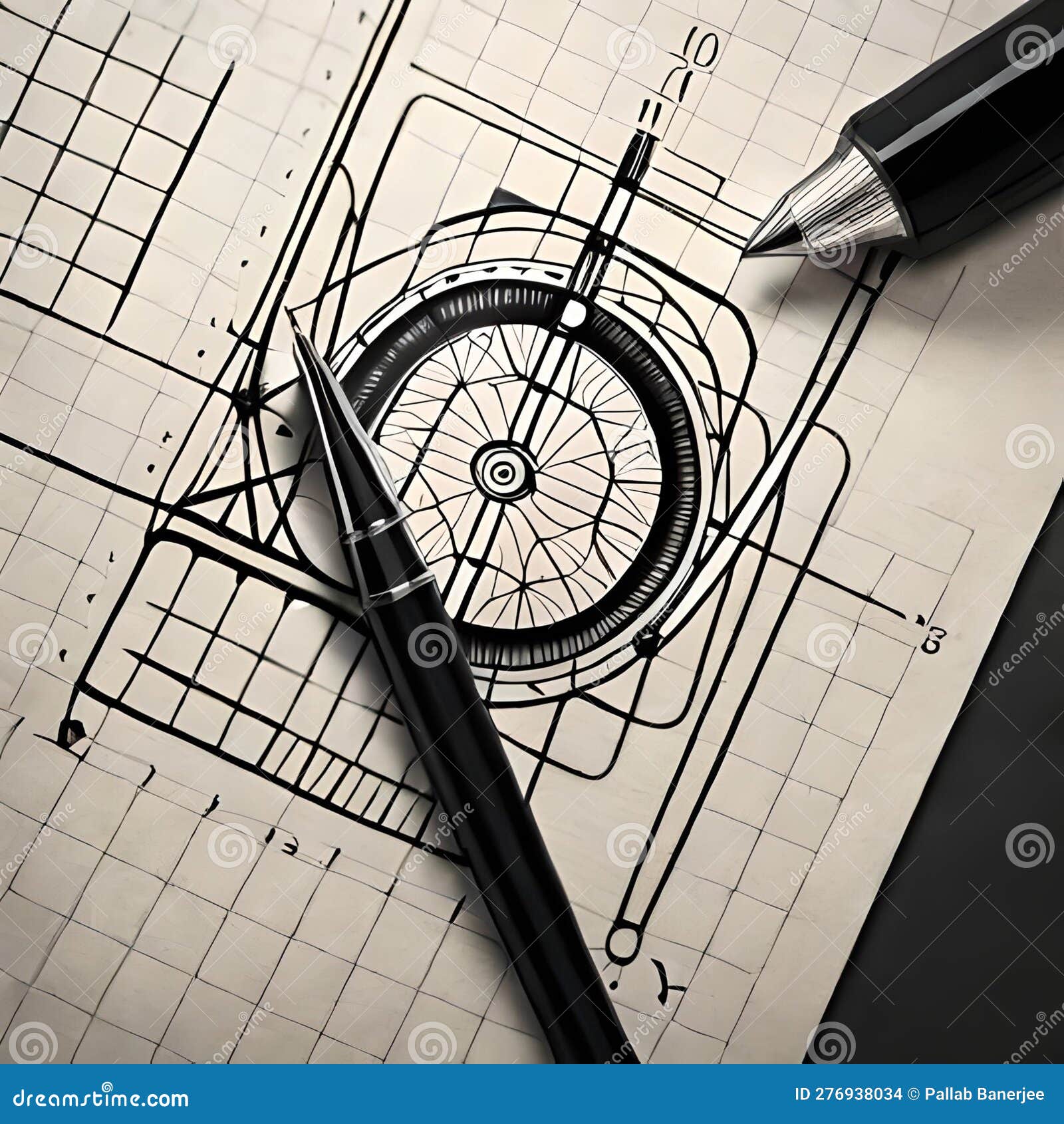 Abstract Design Pattern in Da Vinci Style Stock Illustration ...