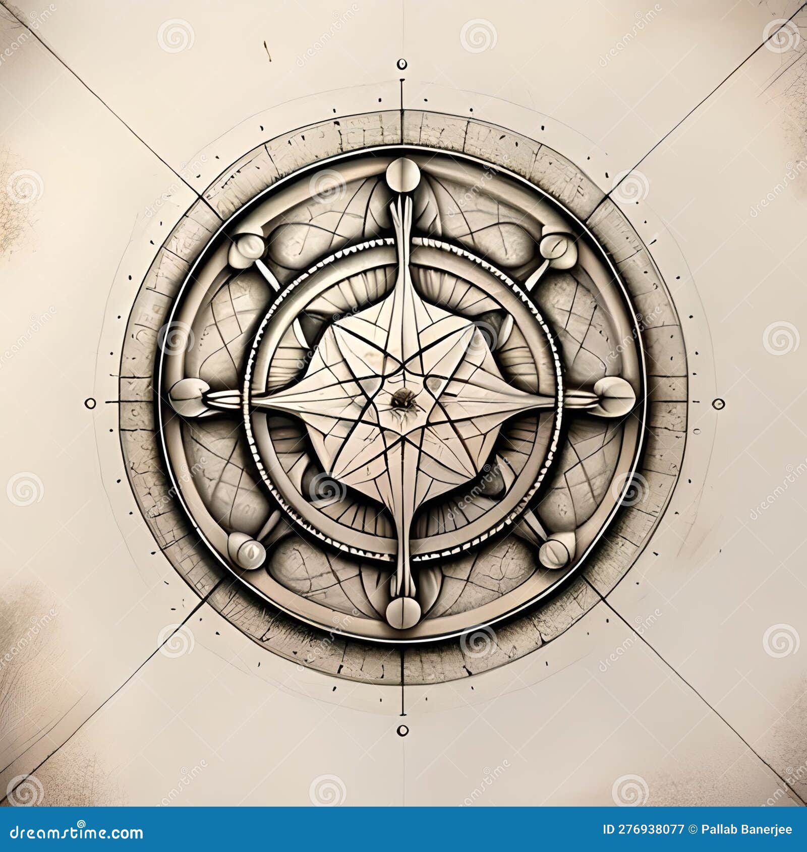 Abstract Design Pattern in Da Vinci Style Stock Illustration ...
