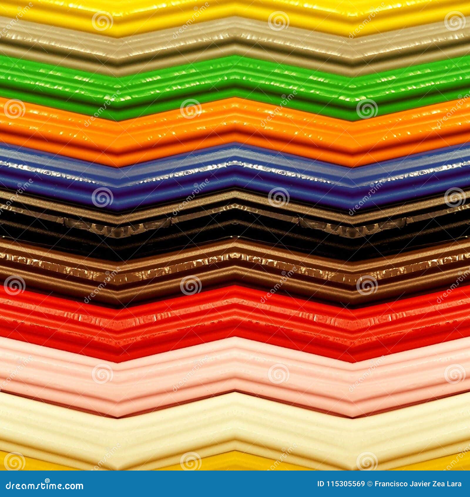 Abstract Design with Pieces of Plasticine Bars in Various Colors ...