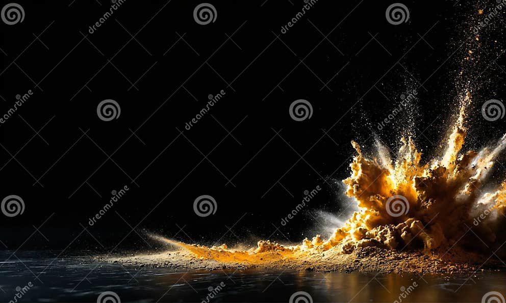 Abstract Design of Powder Splash Made of Light Stock Illustration ...