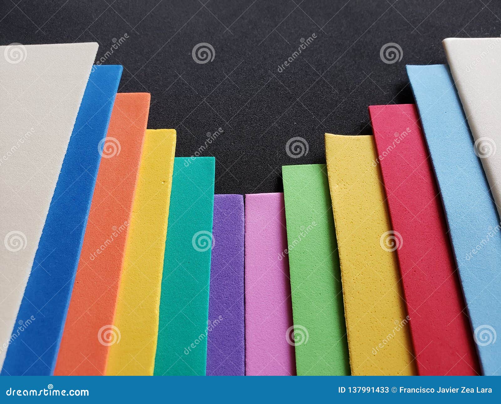 Abstract Design with Sheets of Foamy in Various Colors, Background and ...