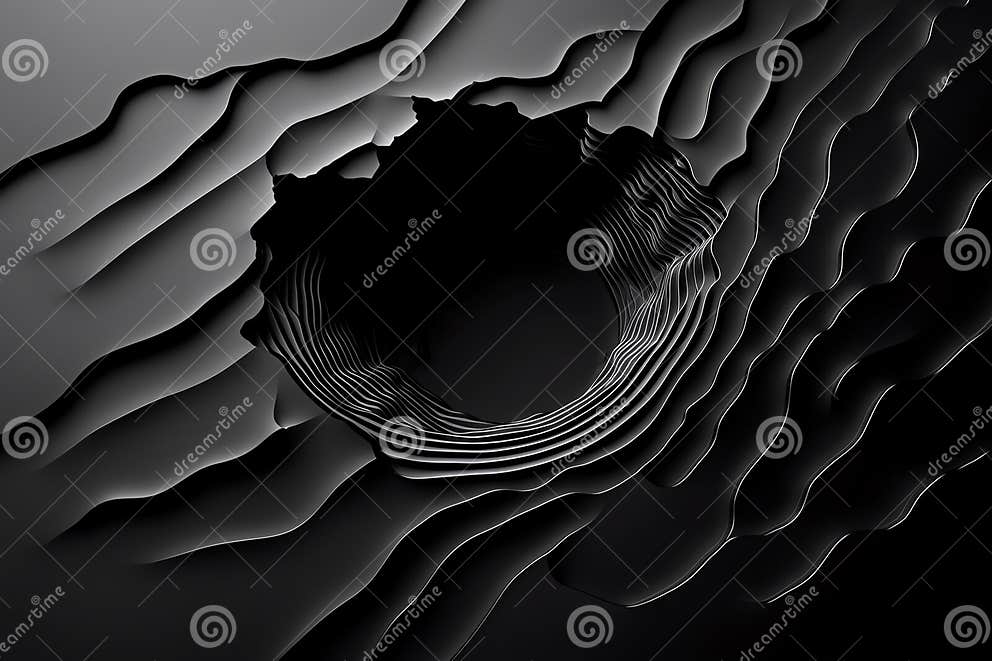 Abstract Design Showcasing Layered Textures in Black, Creating a ...