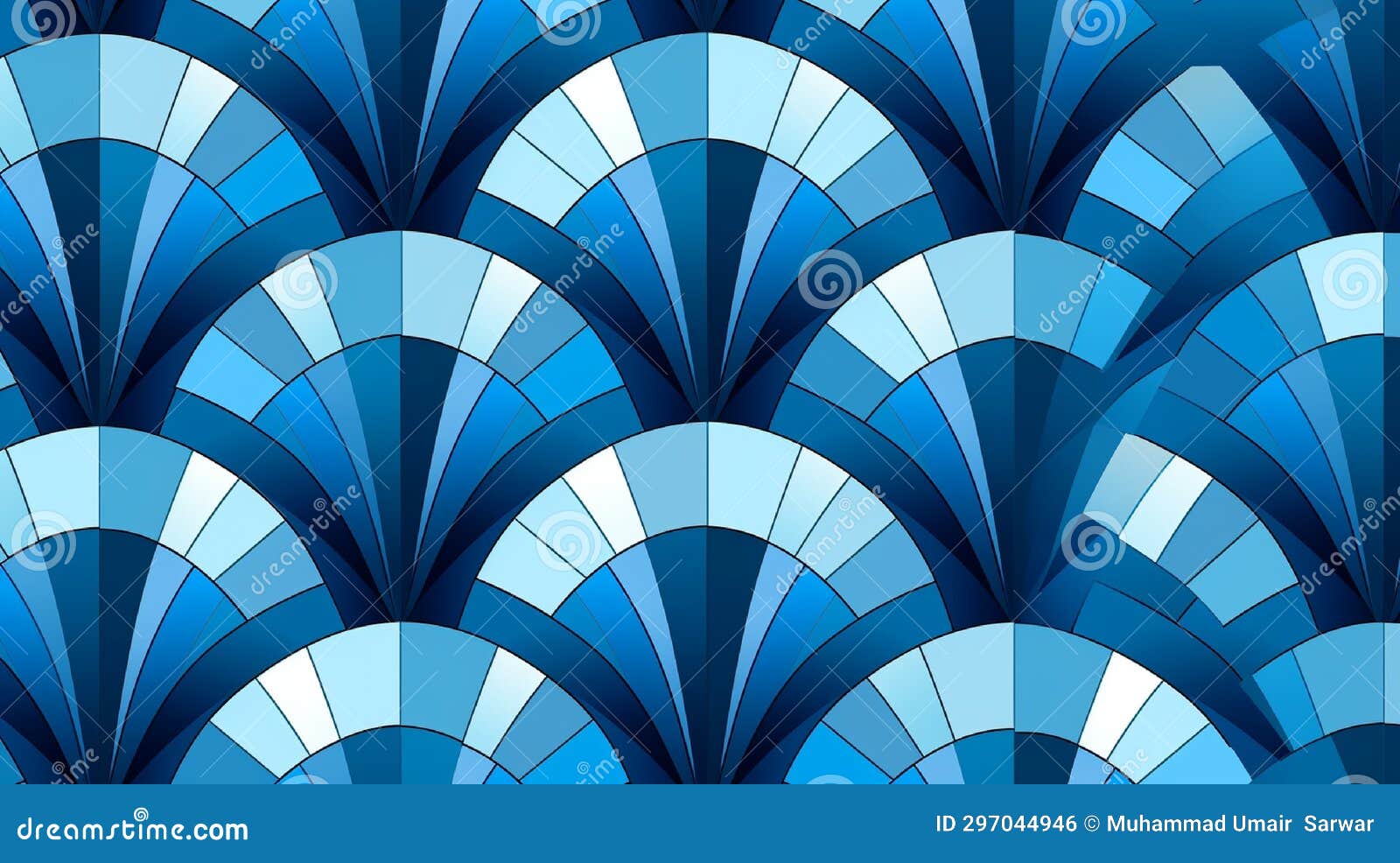 Curved Blue Abstract Design with Smooth Symmetry and Graphic Layout ...