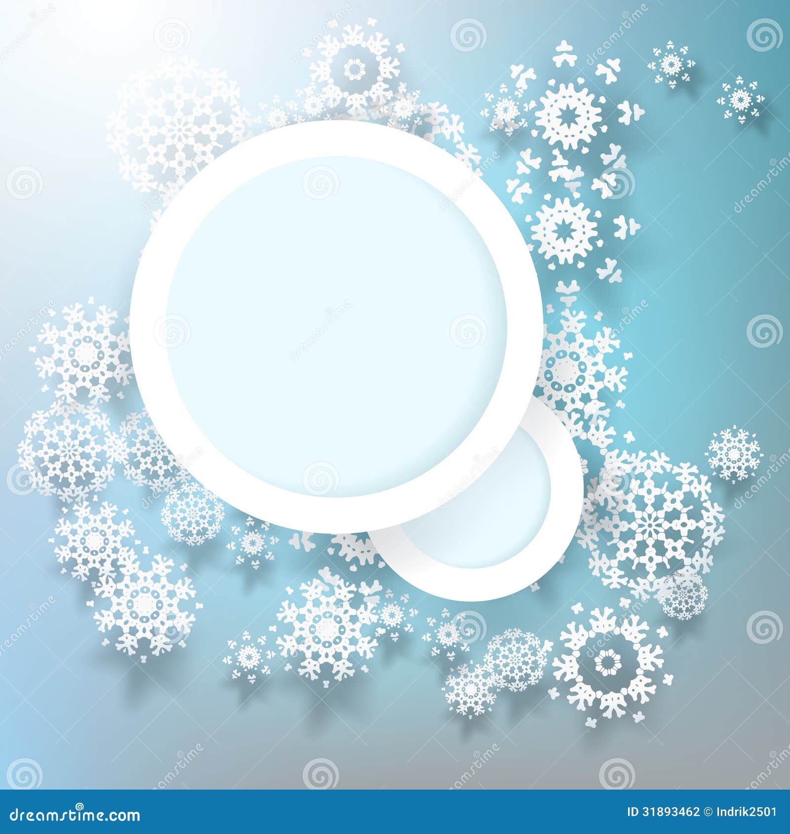 Abstract Design Snowflakes with Copy Space. EPS 10 Stock Vector ...