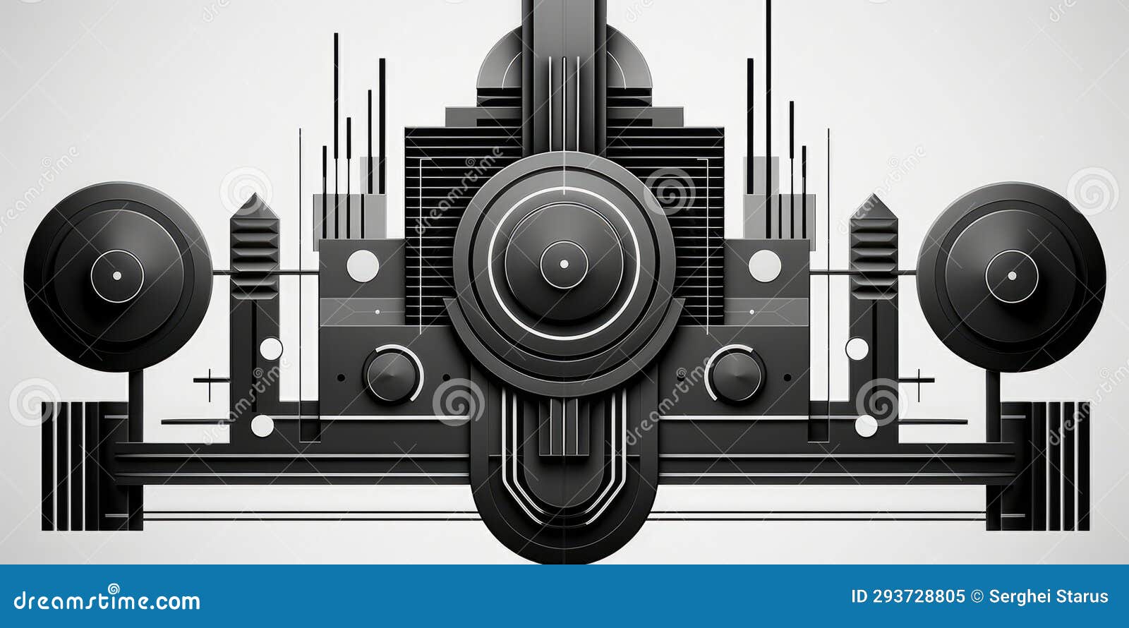 An Abstract Design of a Speaker and a Speaker, AI Stock Illustration ...