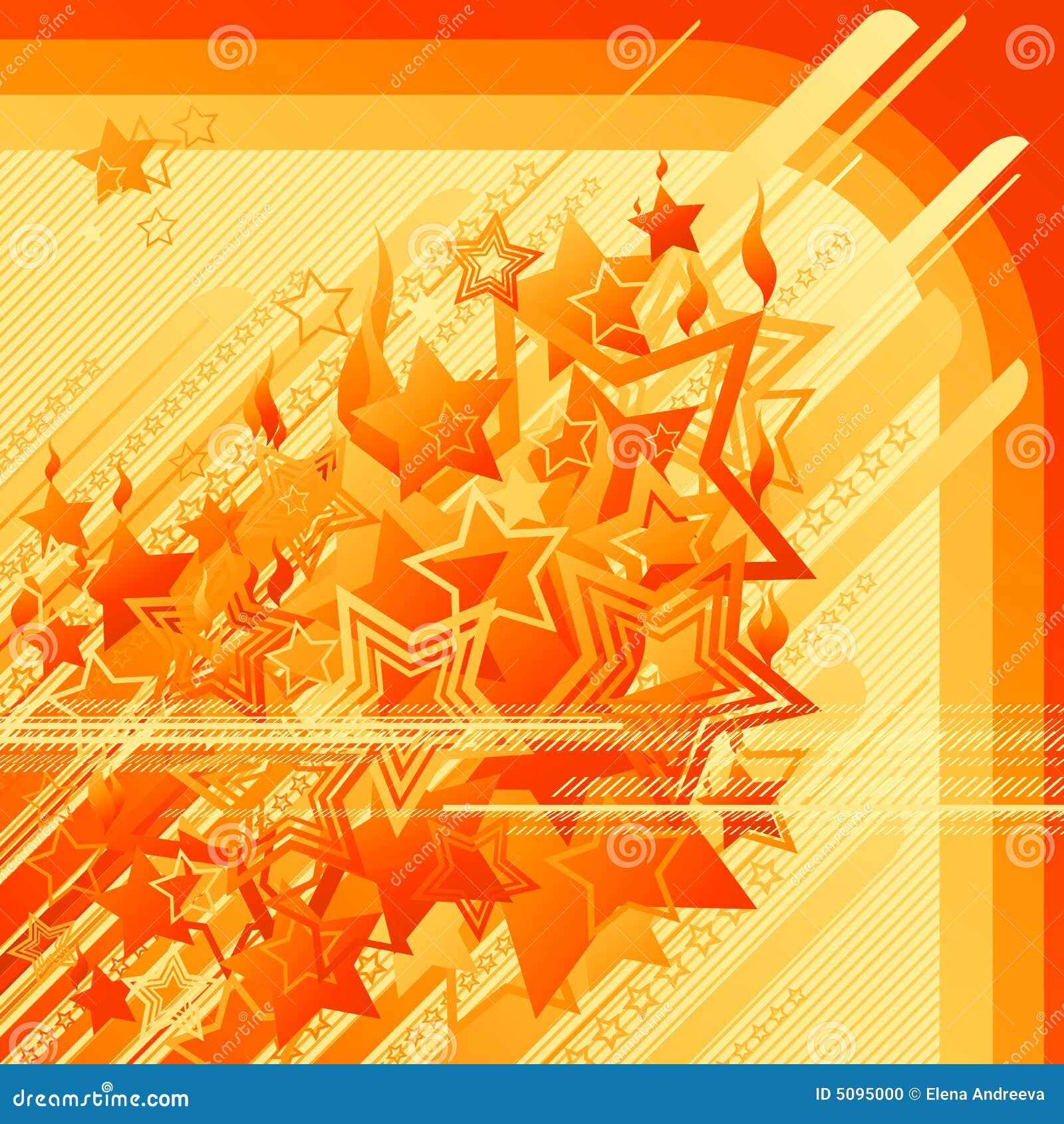 Abstract Design with Stars. Stock Vector - Illustration of design, curl ...