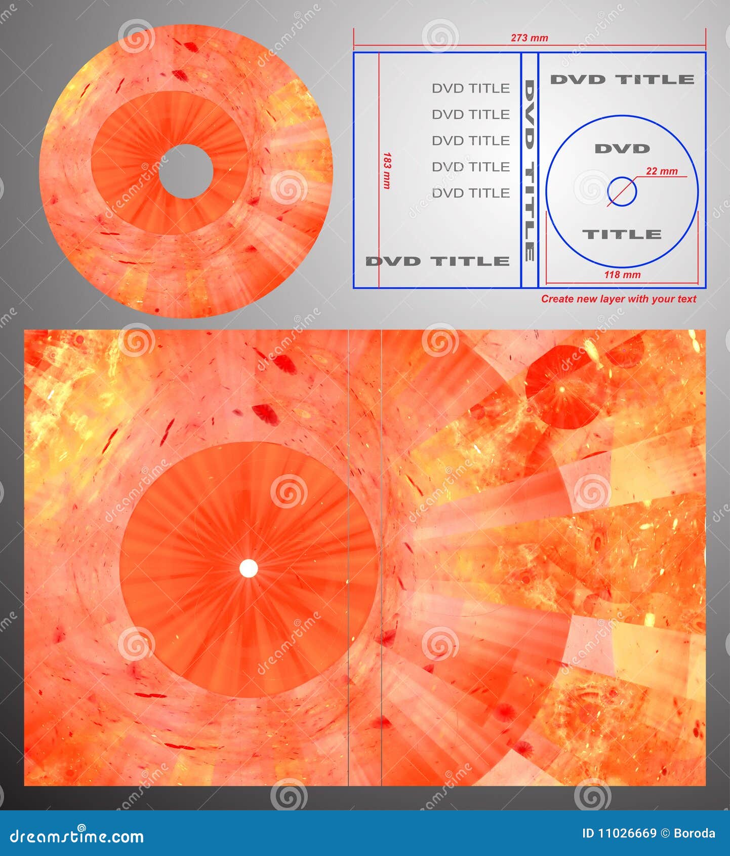 Abstract Design Template for Dvd Label and Box-cov Stock Illustration ...