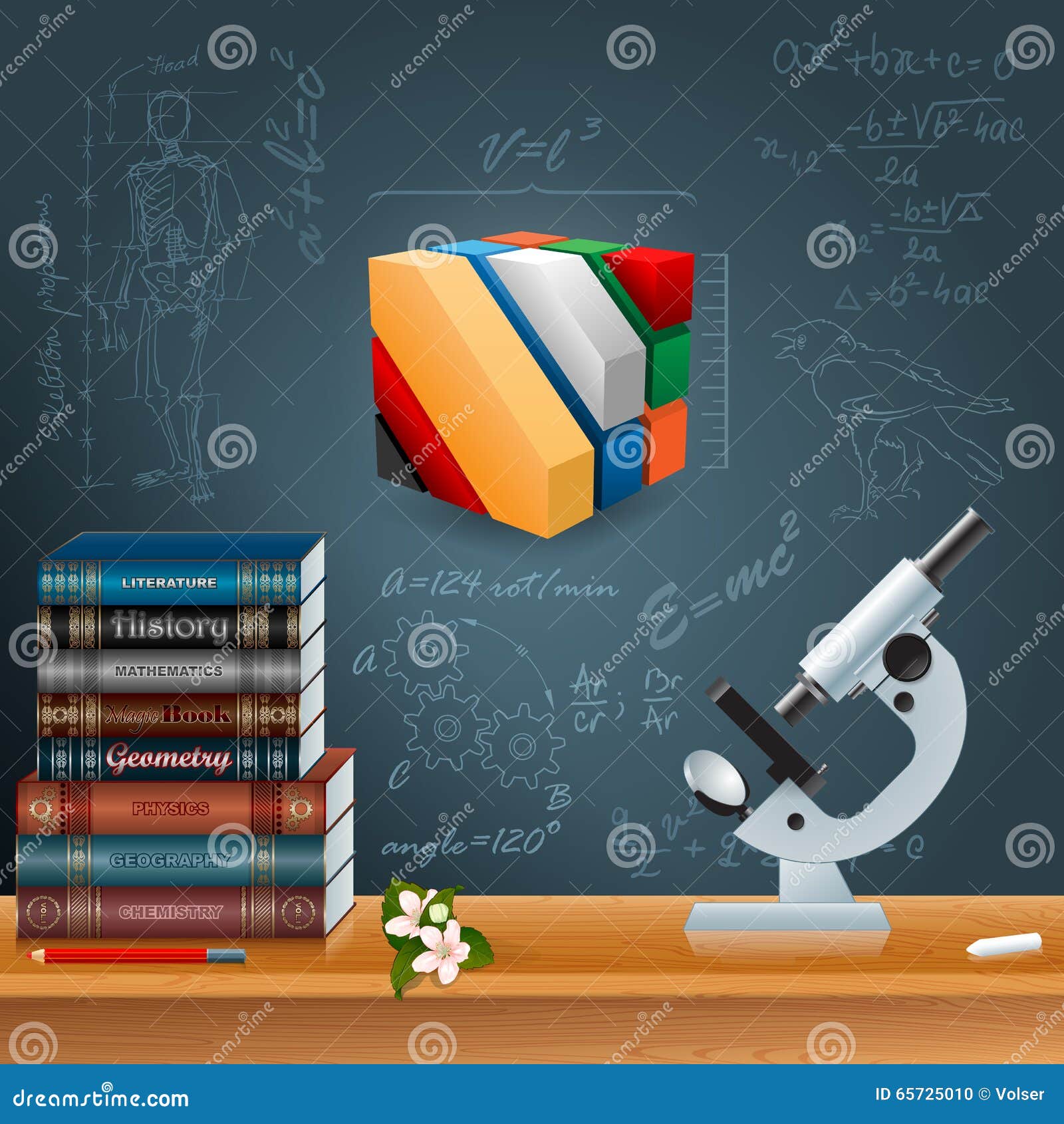 Abstract Design Template for Education with Learning Process Stock ...