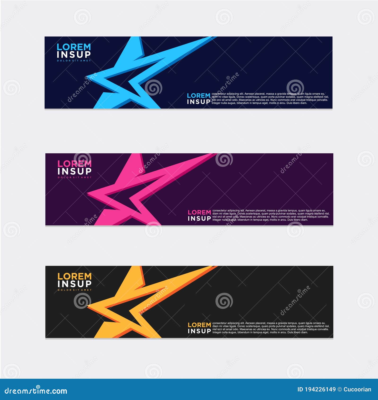 Abstract Modern Banner Template Design Stock Vector - Illustration of ...