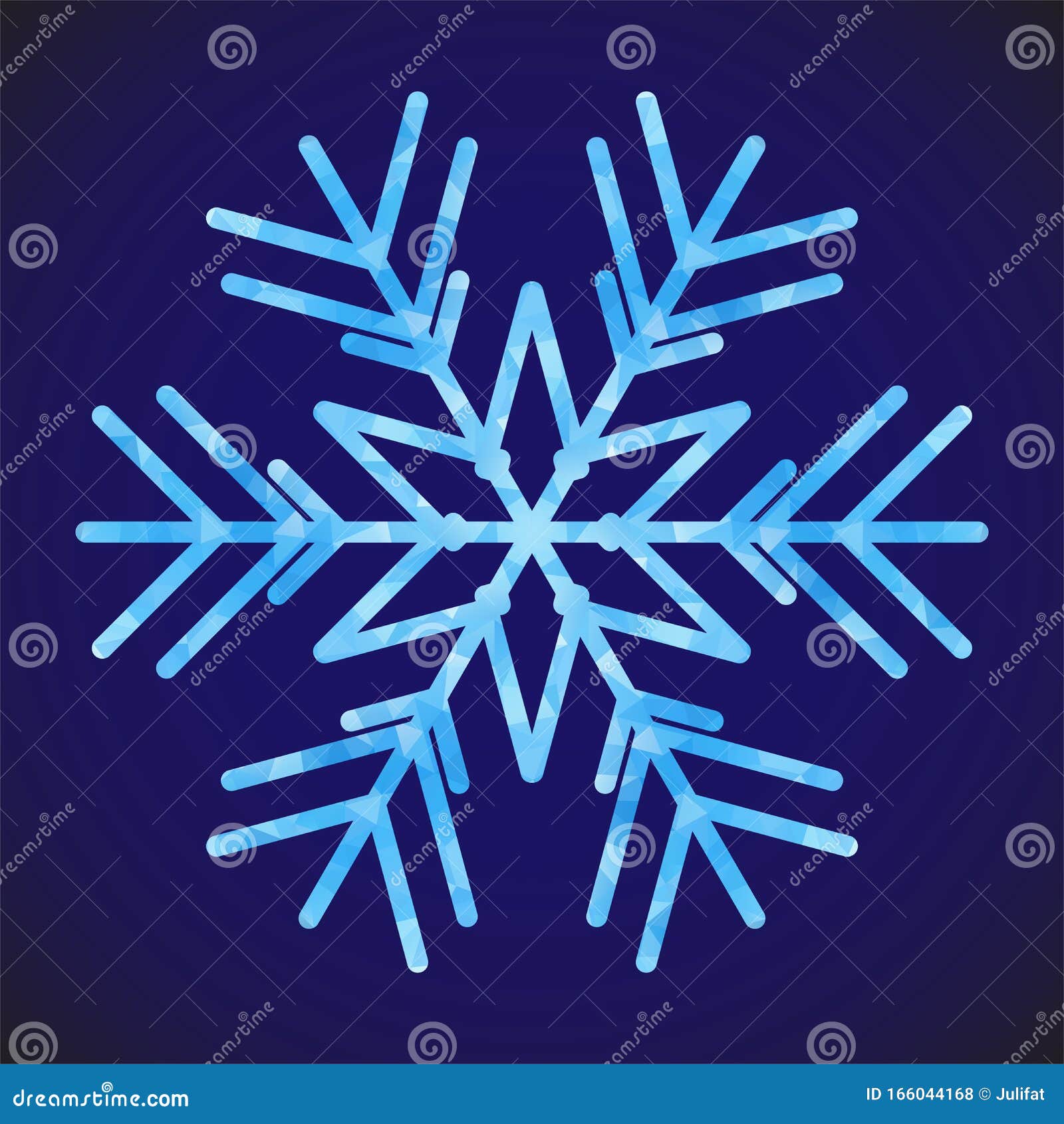 Abstract Design Template with Polygonal Snowflake for Decoration Design ...
