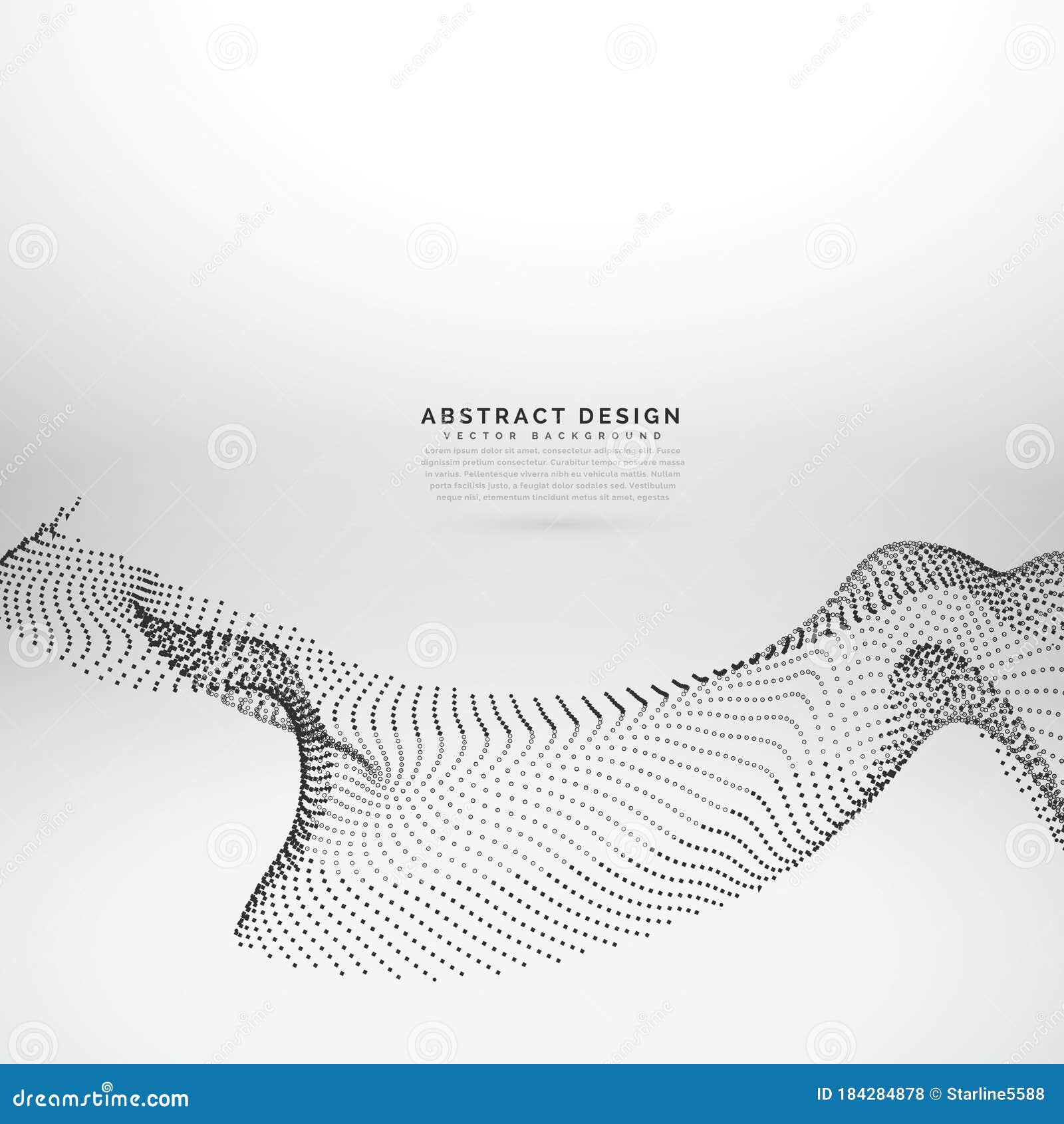 Abstract Design of Vector Particles Flowing in Wave Style Stock Vector ...