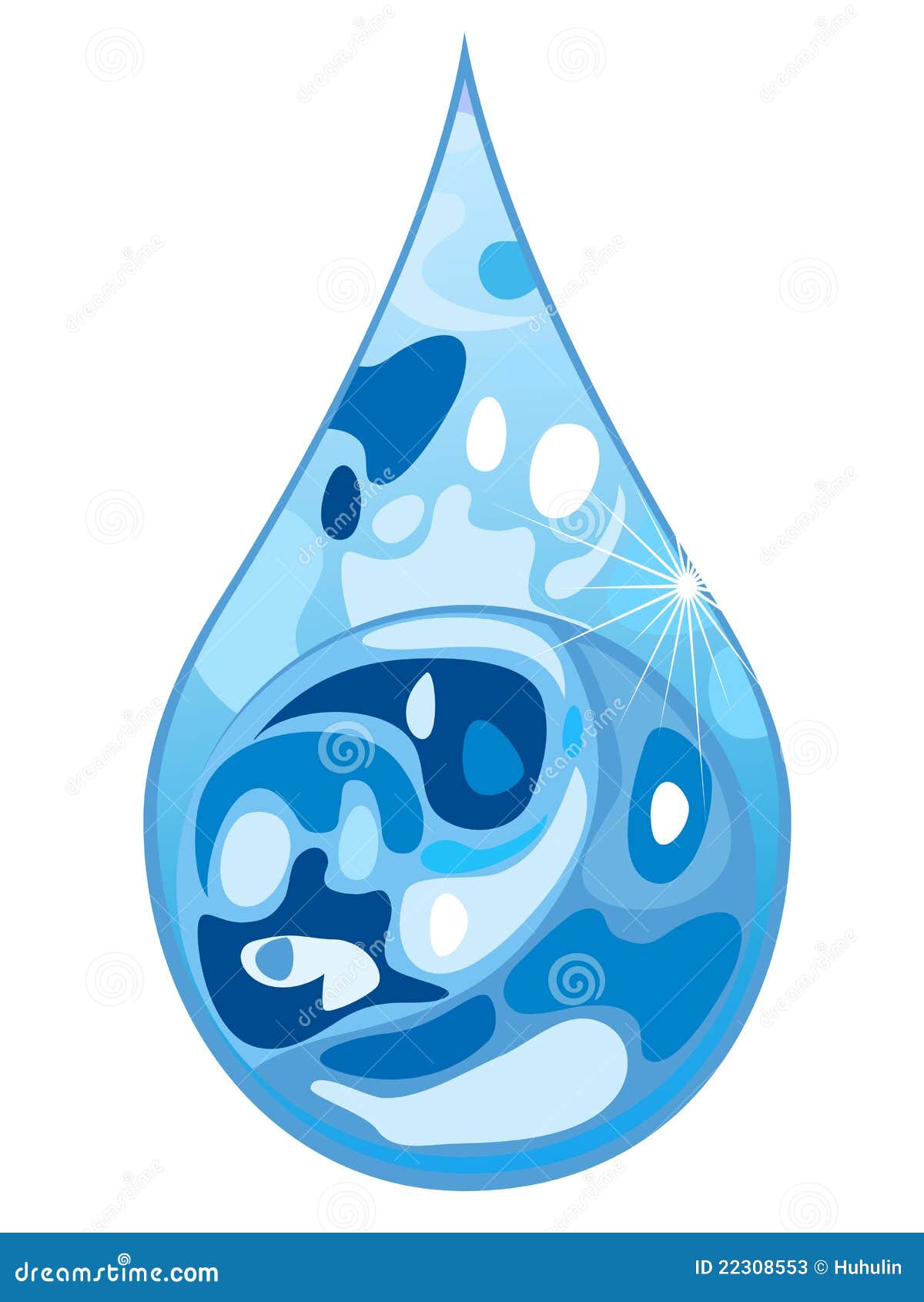 Abstract Design of Water Drop Stock Vector - Illustration of fluid ...